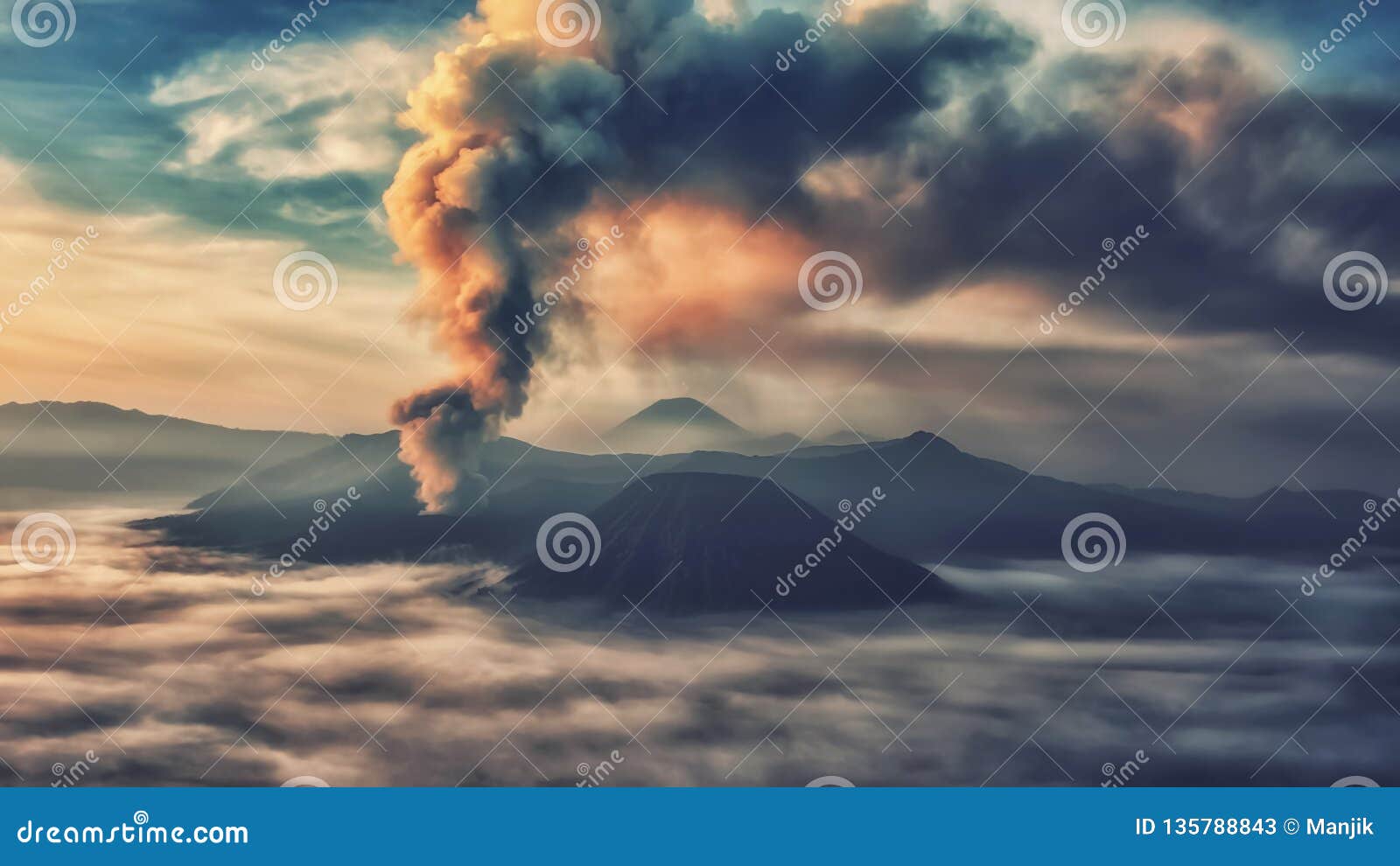 Bromo national park stock image. Image of countryside - 135788843
