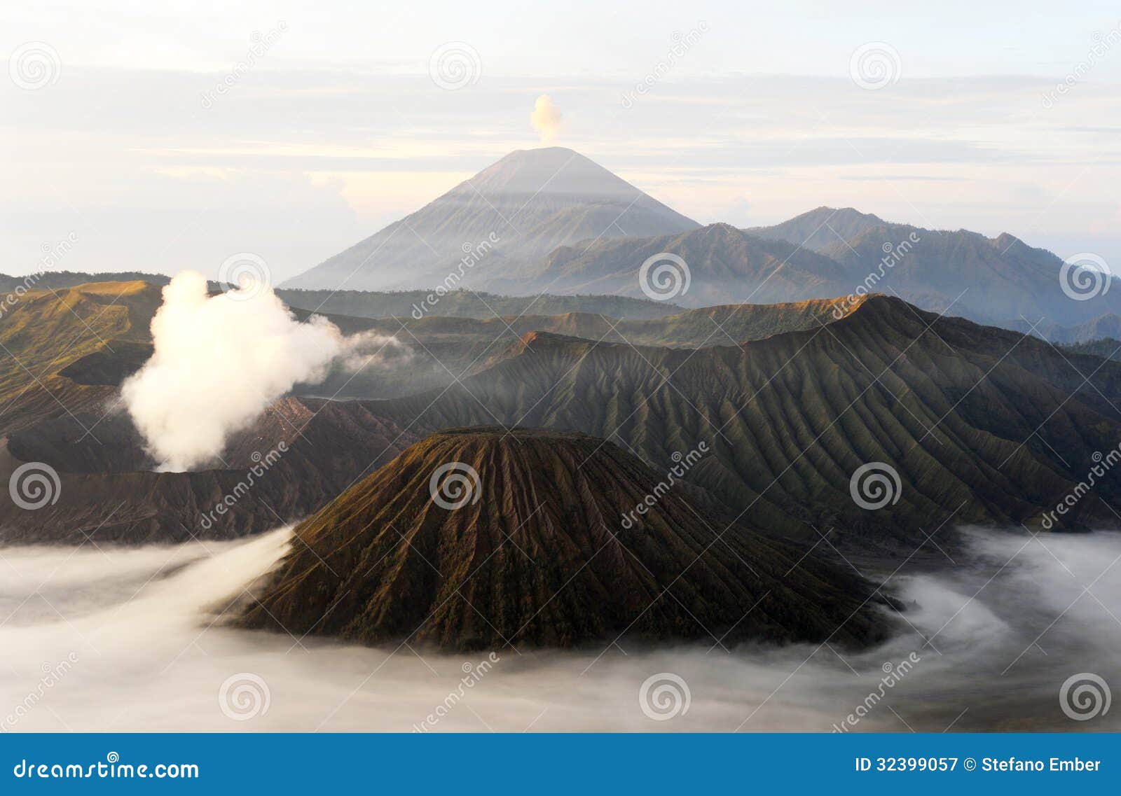 Bromo-Tengger-Semeru National Park on the Island of Java Stock Image ...