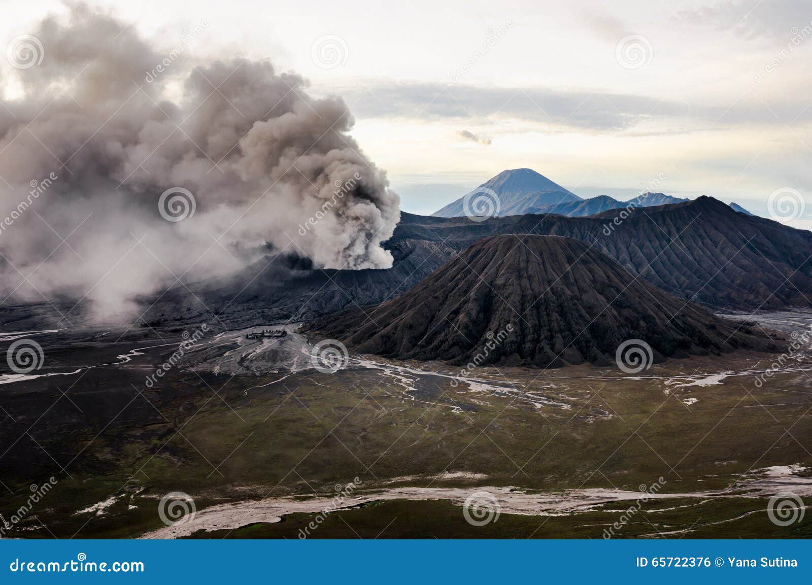 The Bromo Volcano Eruption, East Java Stock Photo - Image of asia ...