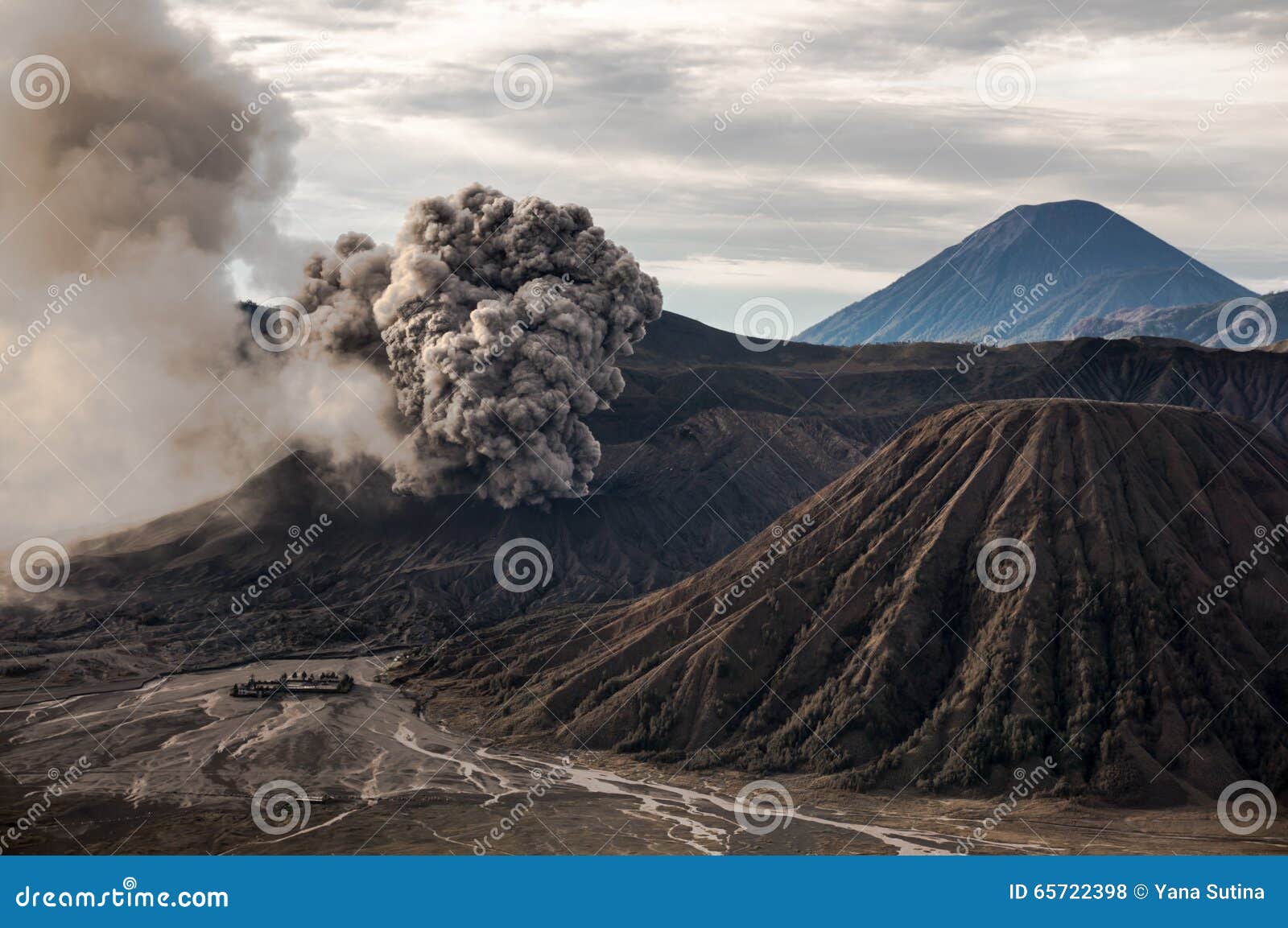 The Bromo Volcano Eruption, East Java Stock Photo - Image of asia ...