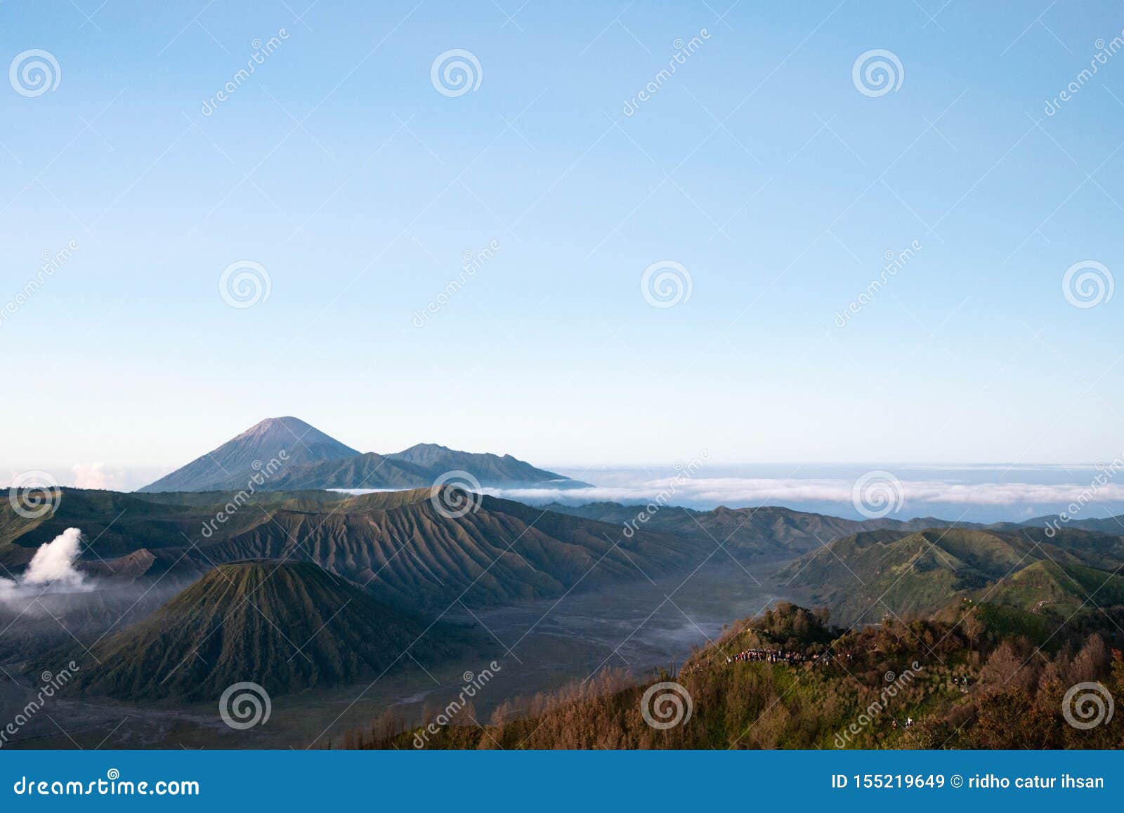 Bromo volcano of indonesia stock image. Image of ligting - 155219649