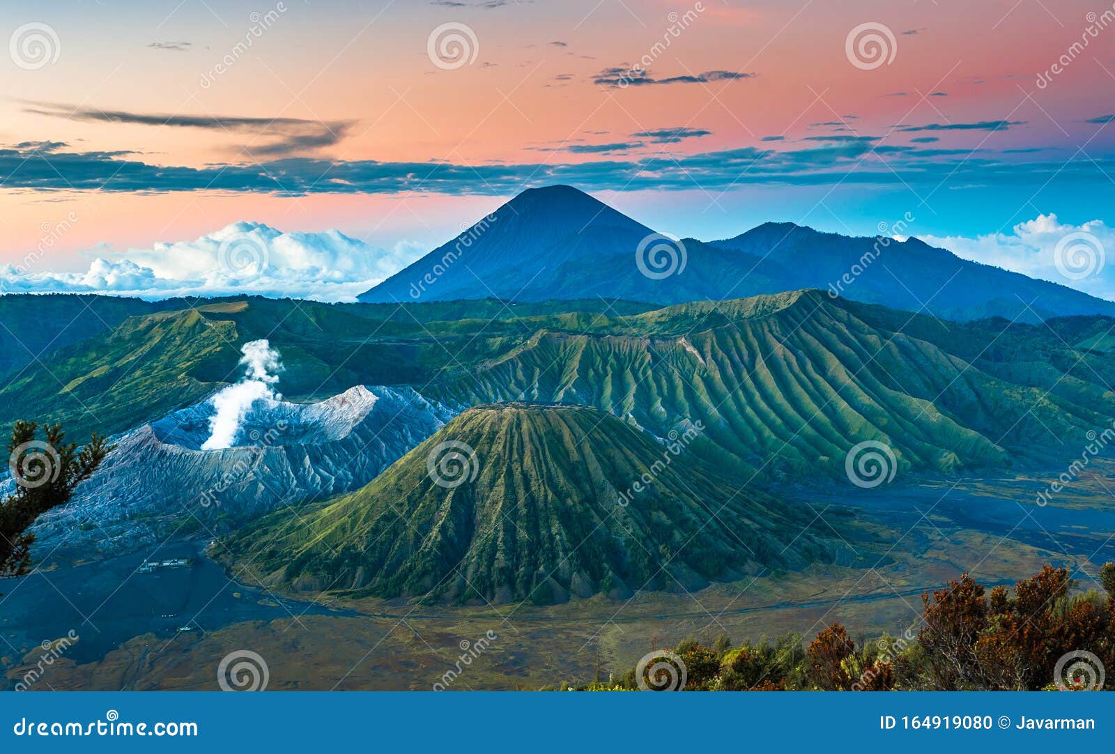 Bromo Volcano at Sunrise, Java Island, Indonesia Stock Photo - Image of ...