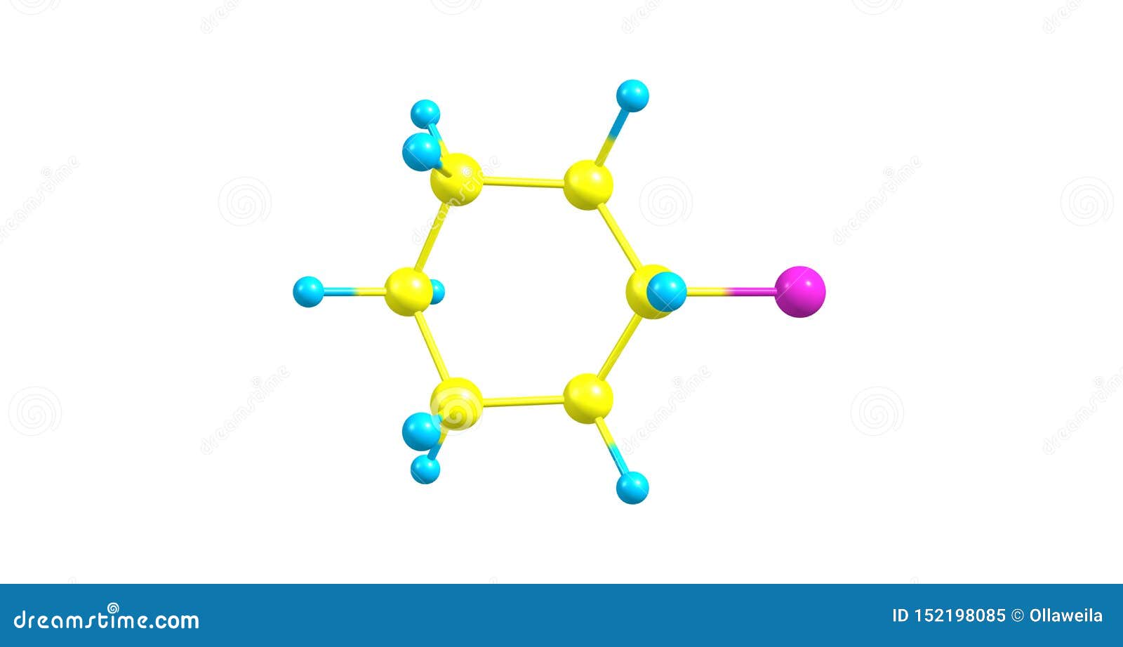 Bromocyclohexane Molecular Structure Isolated On White Royalty-Free ...