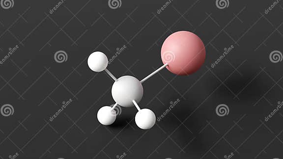 Bromomethane Molecule, Molecular Structure, Methyl Bromide, Ball and ...