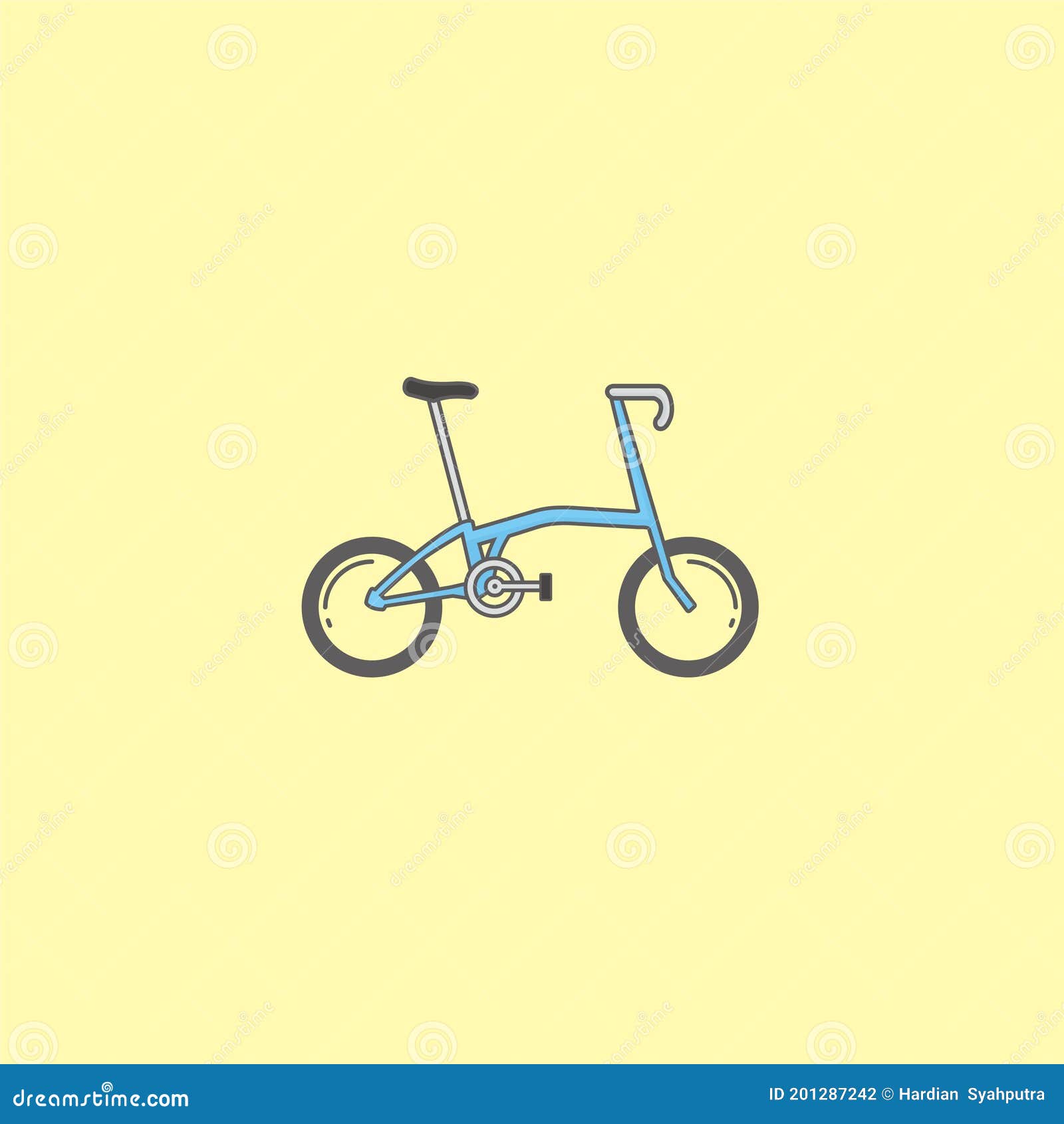 Brompton Bike Vector Illustration Stock Vector - Illustration of ...