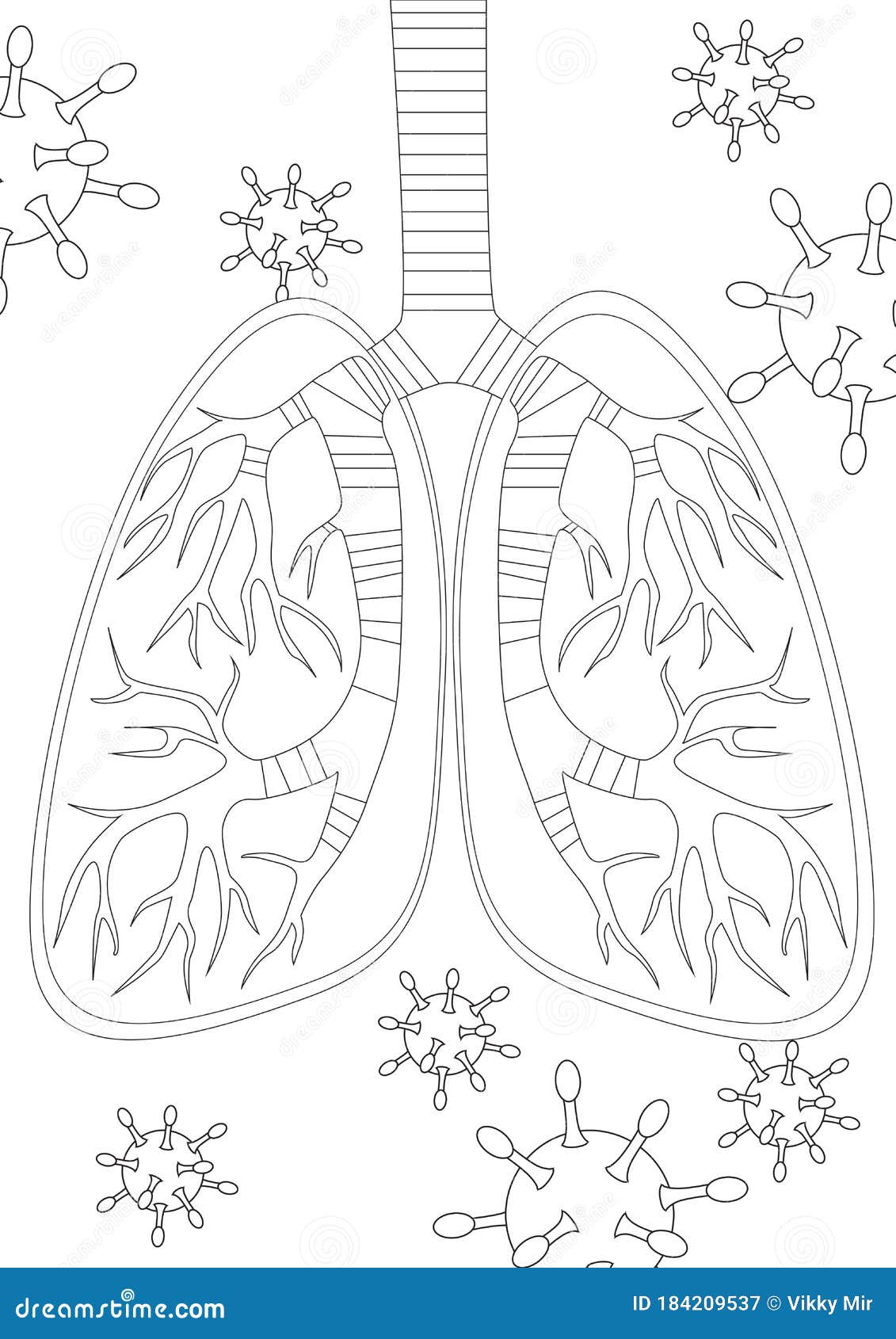 Bronchi Of Lungs Black Silhouette Isolated On White Background. Design ... Bronchi Of Lungs Black Silhouette Isolated On White Background. Design ...