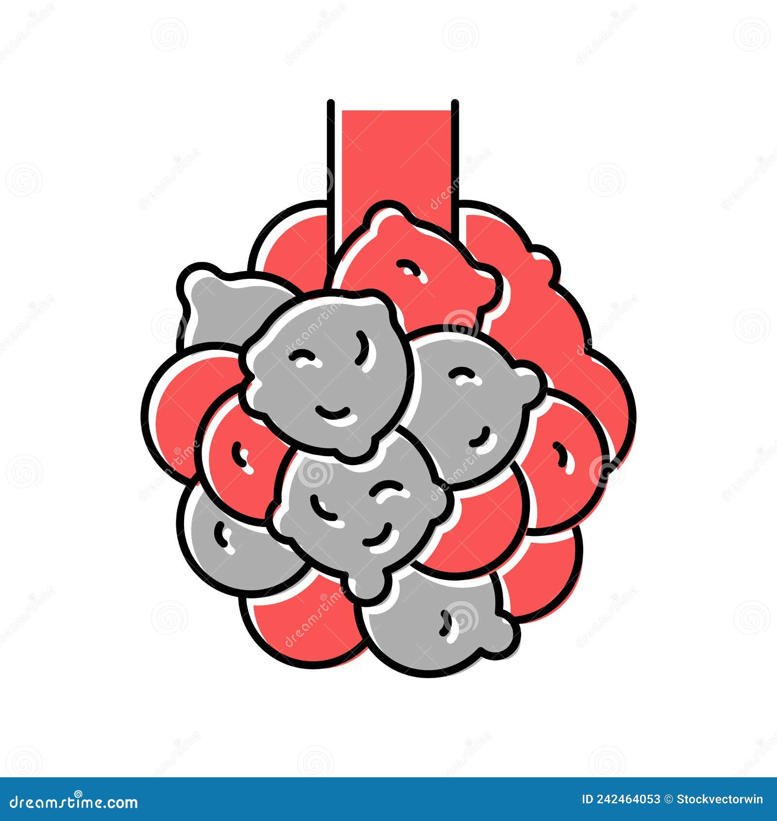Bronchiectasis Lungs Disease Color Icon Vector Illustration Stock ...