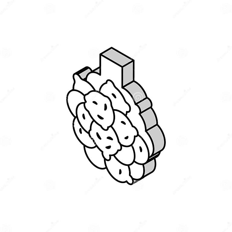 Bronchiectasis Lungs Disease Isometric Icon Vector Illustration Stock ...
