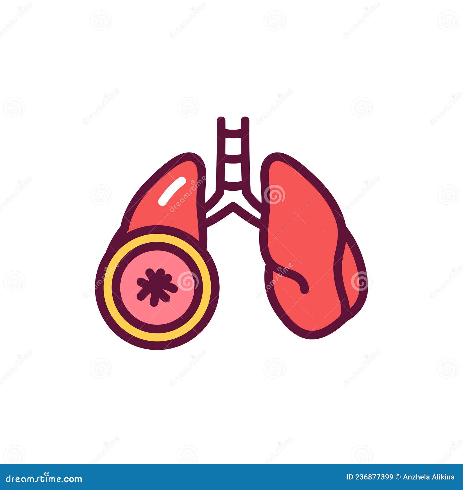 Bronchitis Line Icons Infographic Symbol Vector Sign For Web Graphic