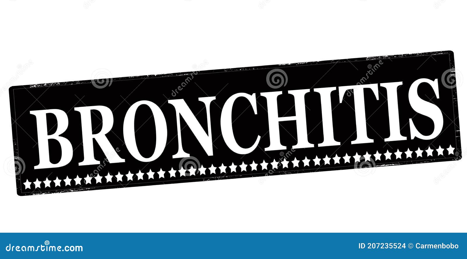 Stamp with text Bronchitis stock vector. Illustration of word - 207235524