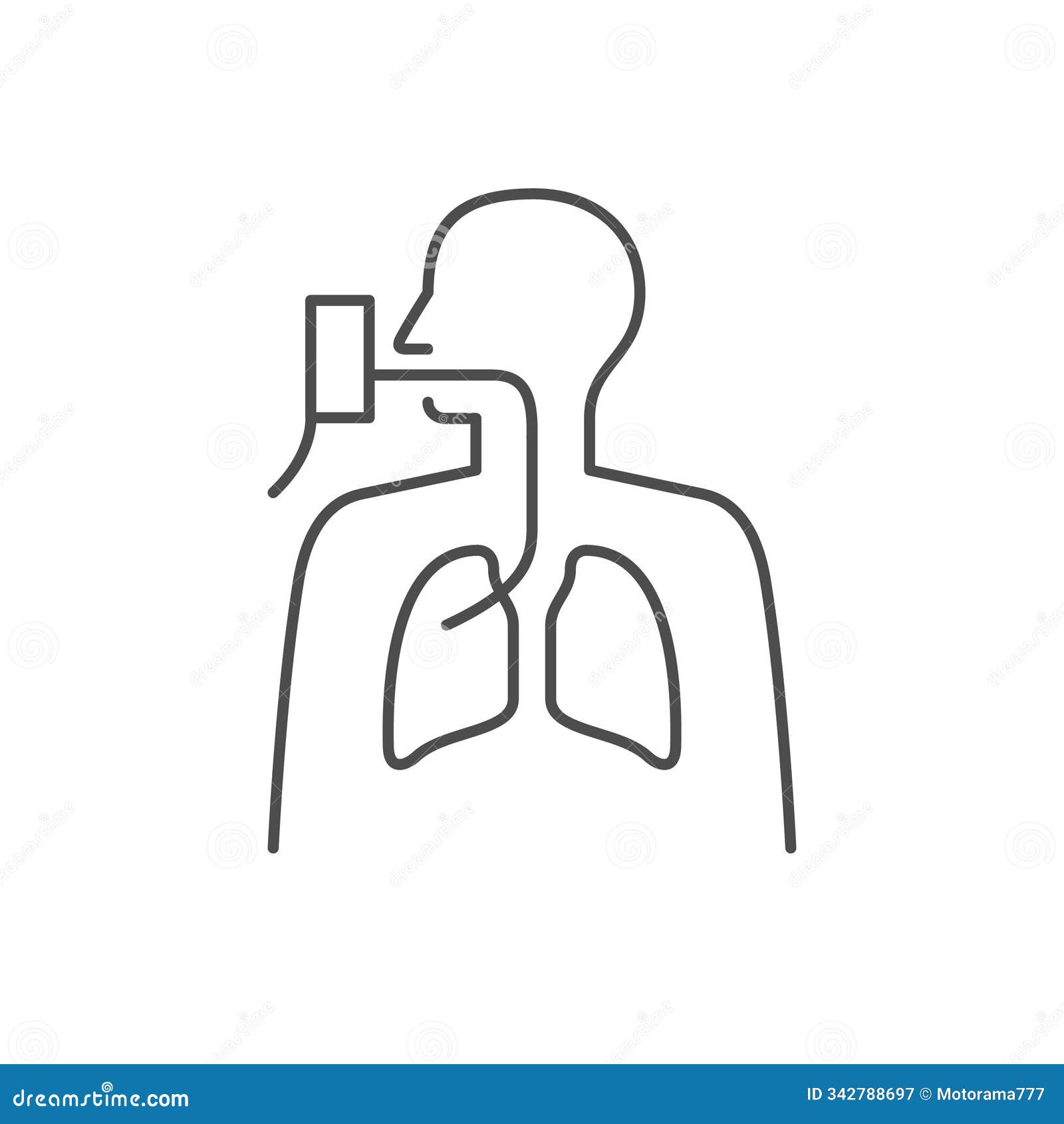 Bronchoscopy. The Patient Is In The Supine Position. Cartoon Vector ...