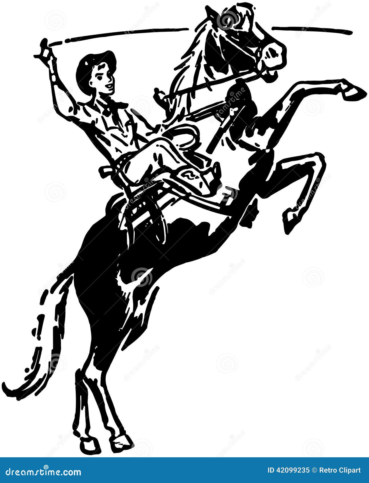 Bronco Bucking ilustração do vetor. Ilustração de anunciar - 42099235