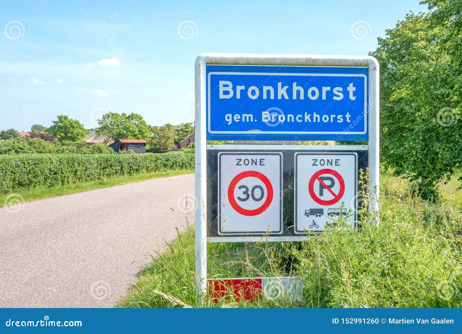 Bronkhorst Place Name Sign in the Netherlands. Stock Photo - Image of ...