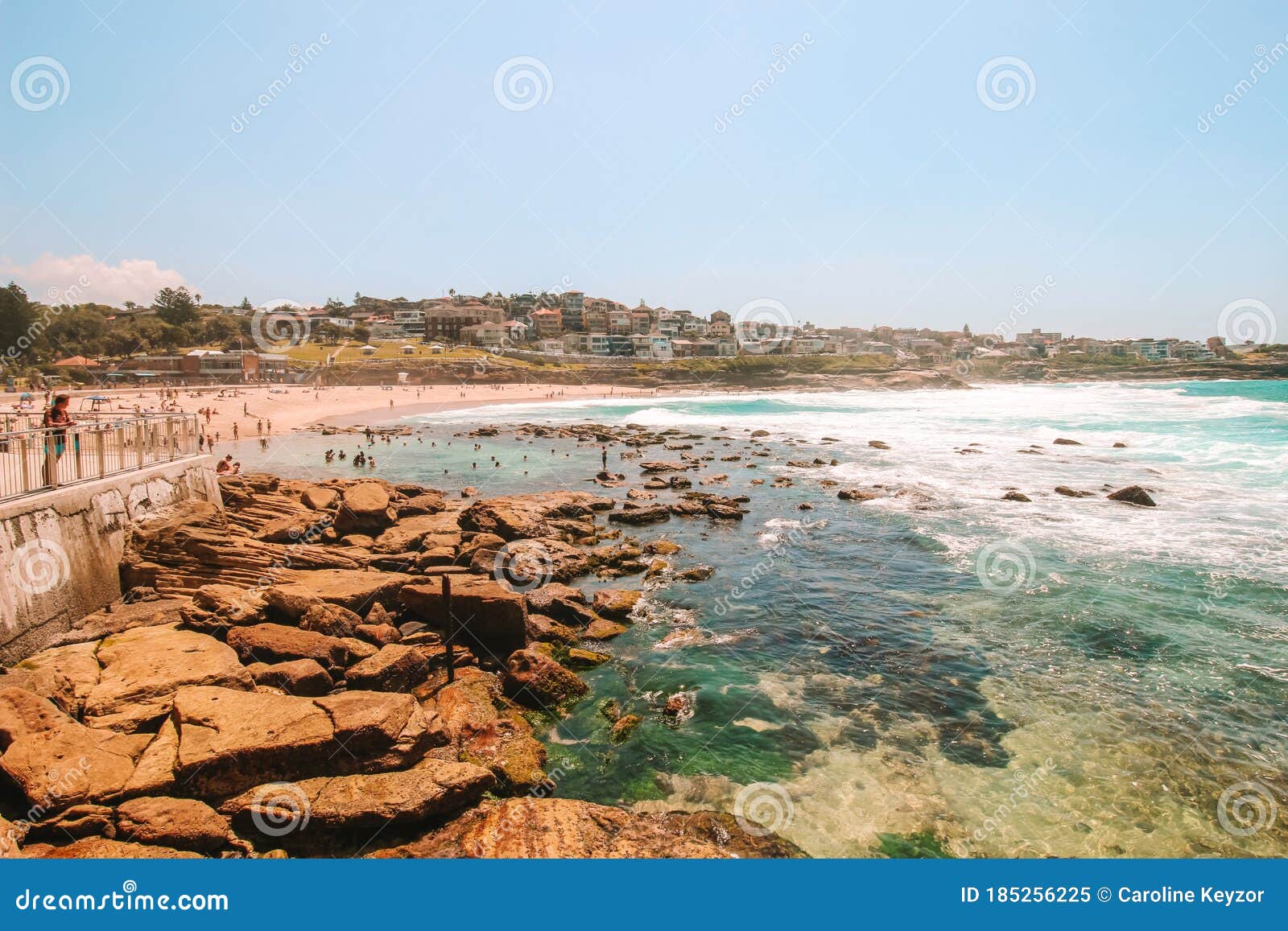 Bronte Beach in Sydney, Australia Stock Image - Image of scenic, rock ...
