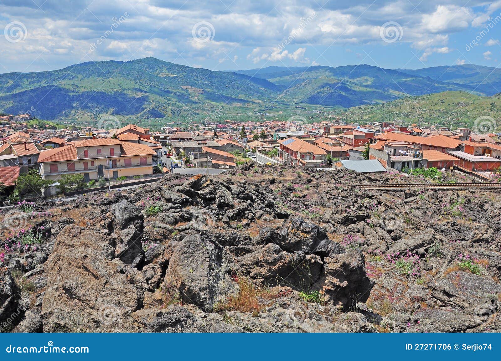 Bronte town. stock photo. Image of explosion, italy, roof - 27271706