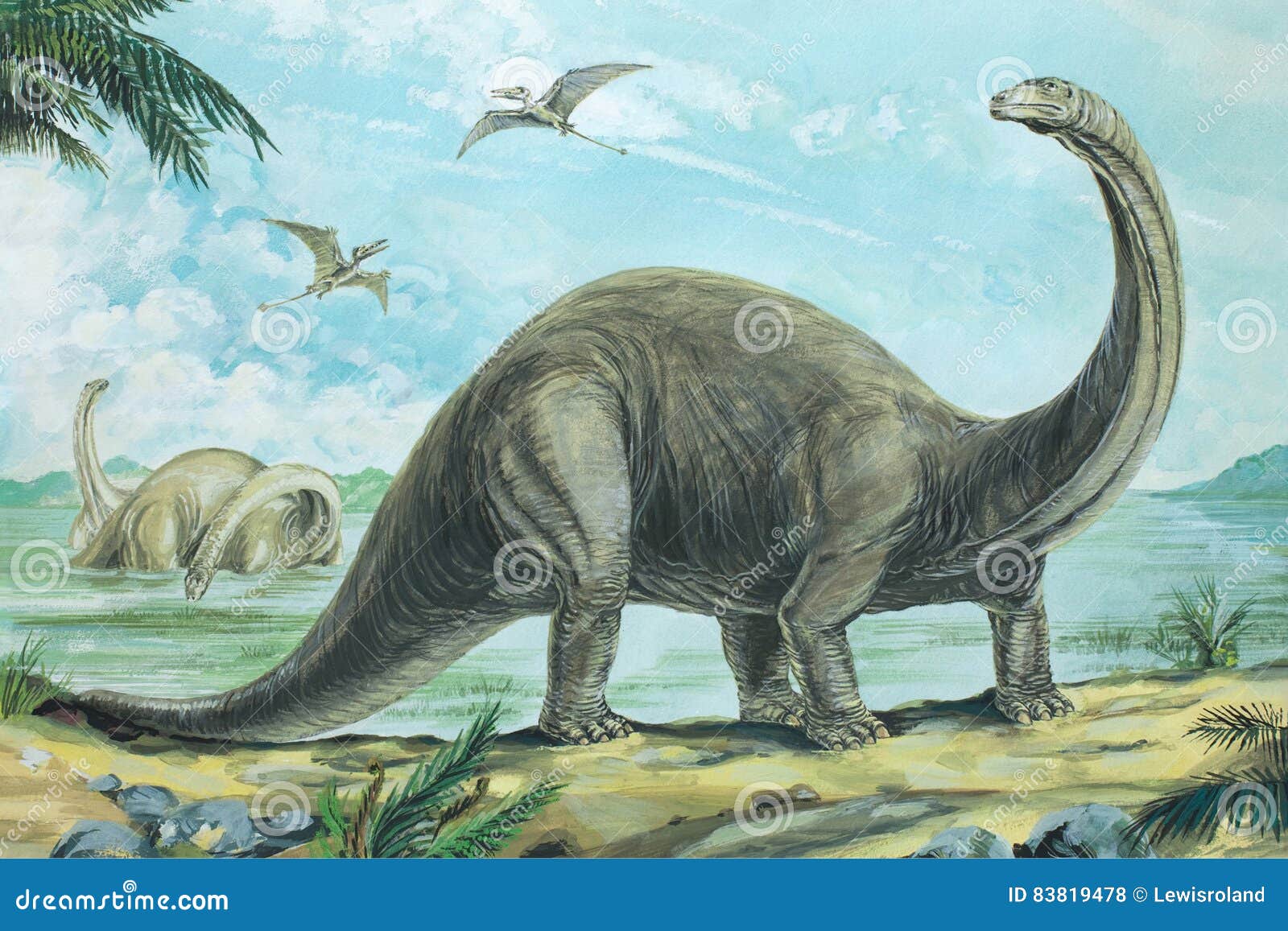 Brontosaurus ilustração stock. Ilustração de pesada, sobre - 83819478