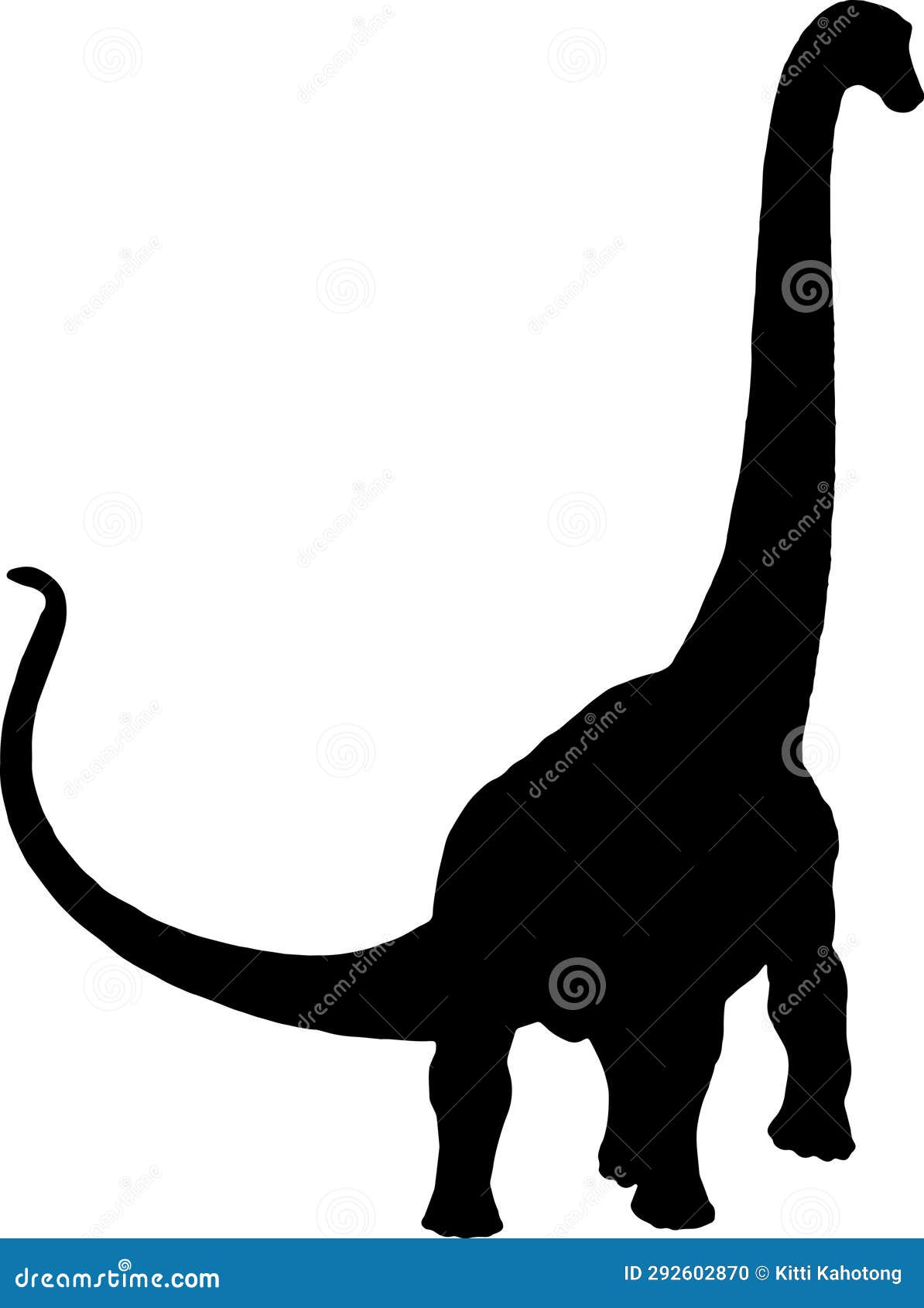 Brontosaurus Black Silhouette Isolated Background Stock Illustration ...