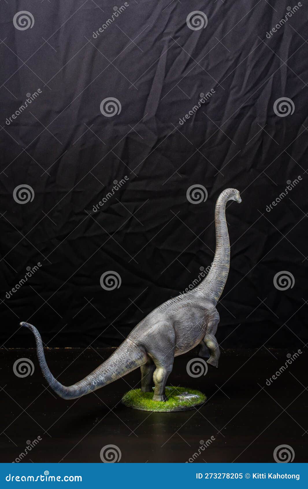The Brontosaurus Dinosaur in the Dark Stock Image - Image of ...