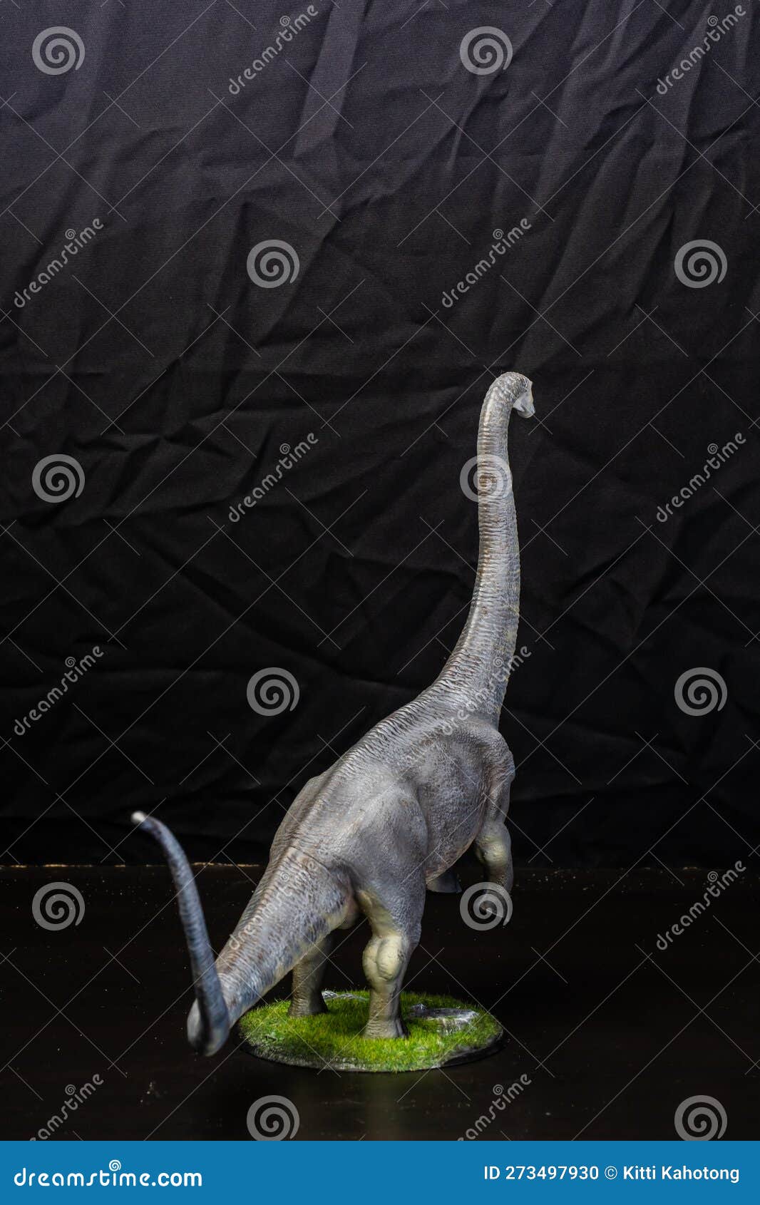 The Brontosaurus Dinosaur in the Dark Stock Photo - Image of drawing ...