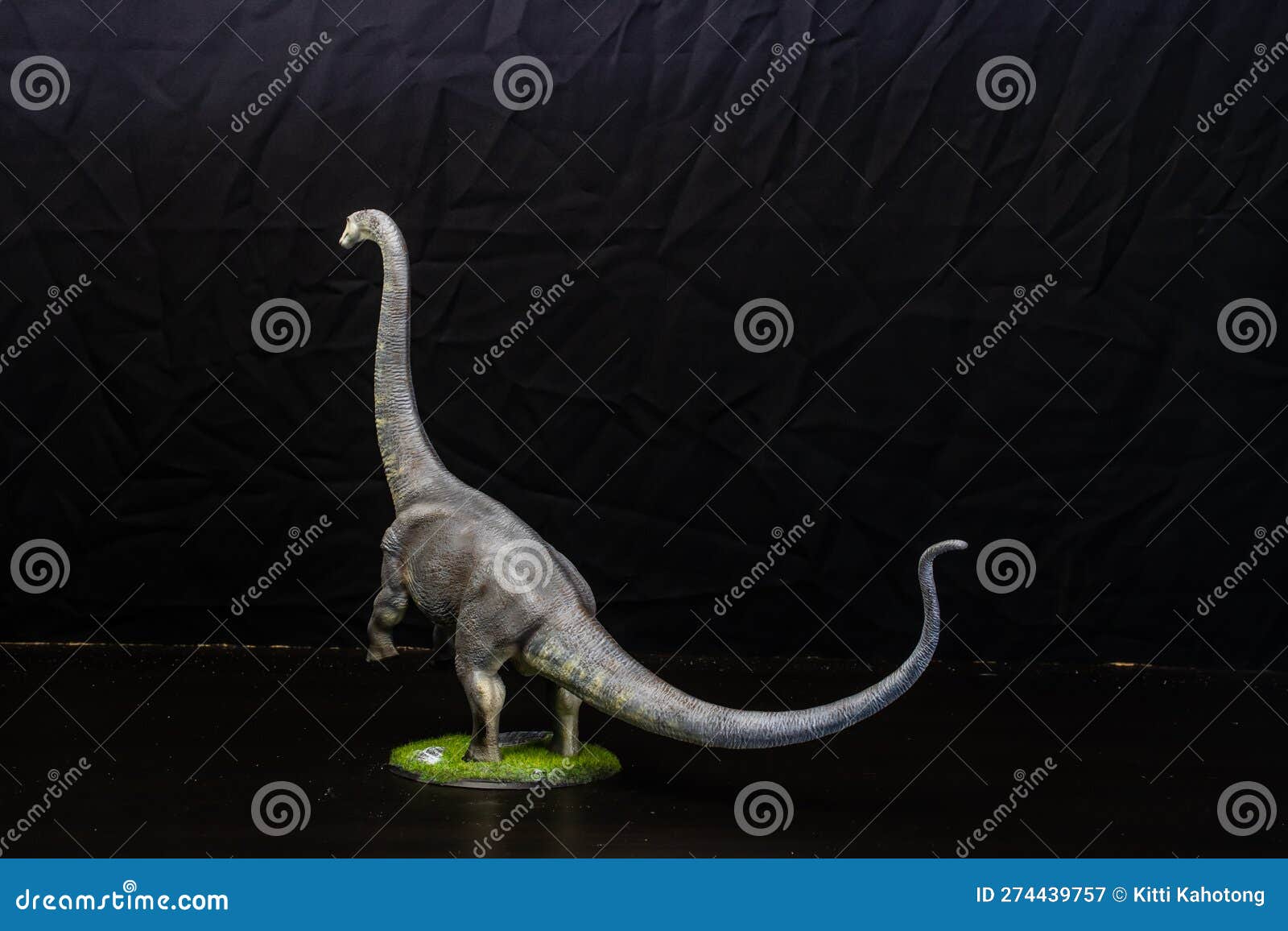 The Brontosaurus Dinosaur in the Dark Stock Image - Image of ...