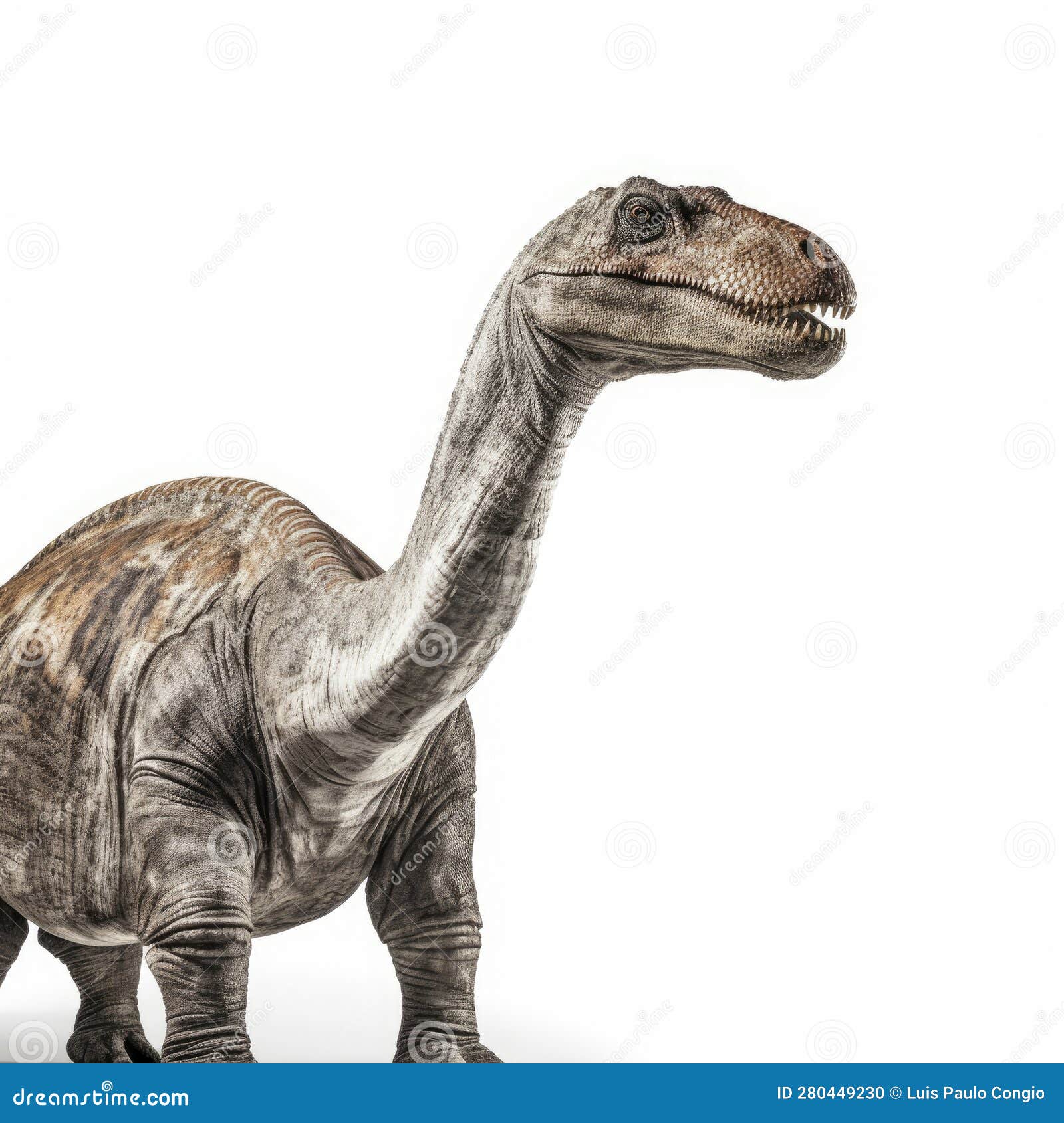 A Brontosaurus, Diplodocidae, Jurassic Stock Photo - Illustration of ...