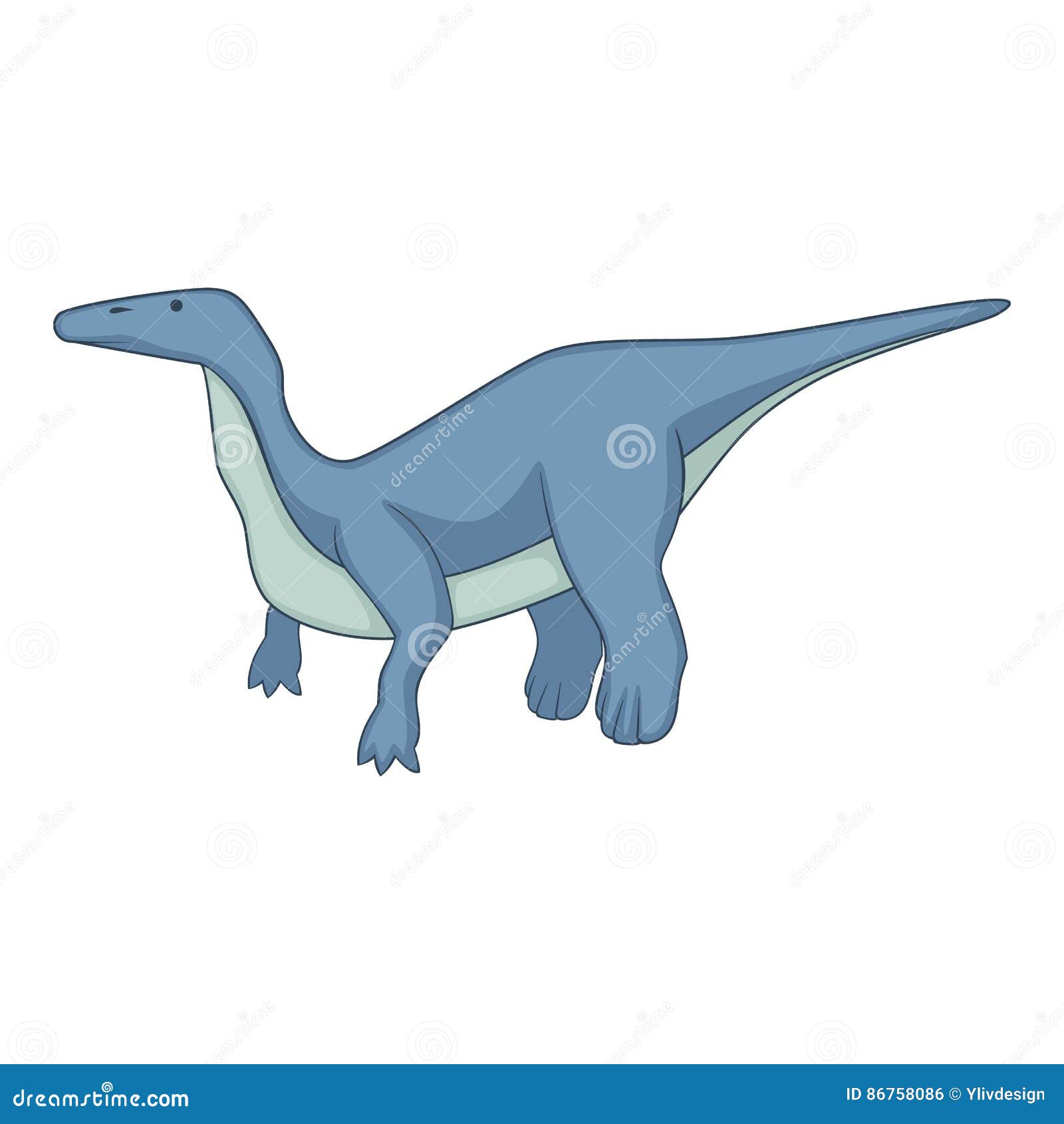 Brontosaurus Icon, Cartoon Style Stock Vector - Illustration of ...