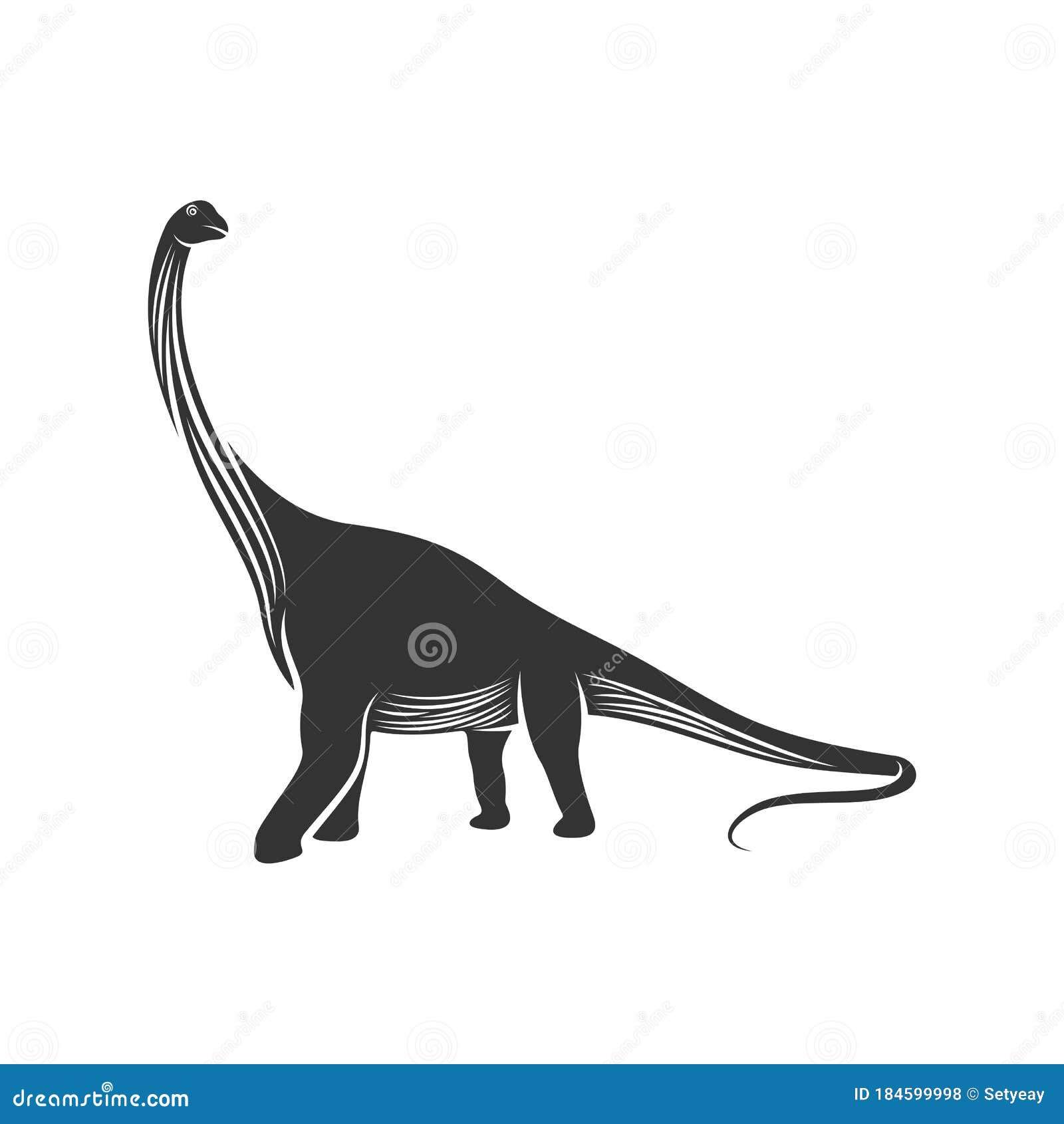 Brontosaurus Logo Design Vector. Icon Symbol Stock Vector ...