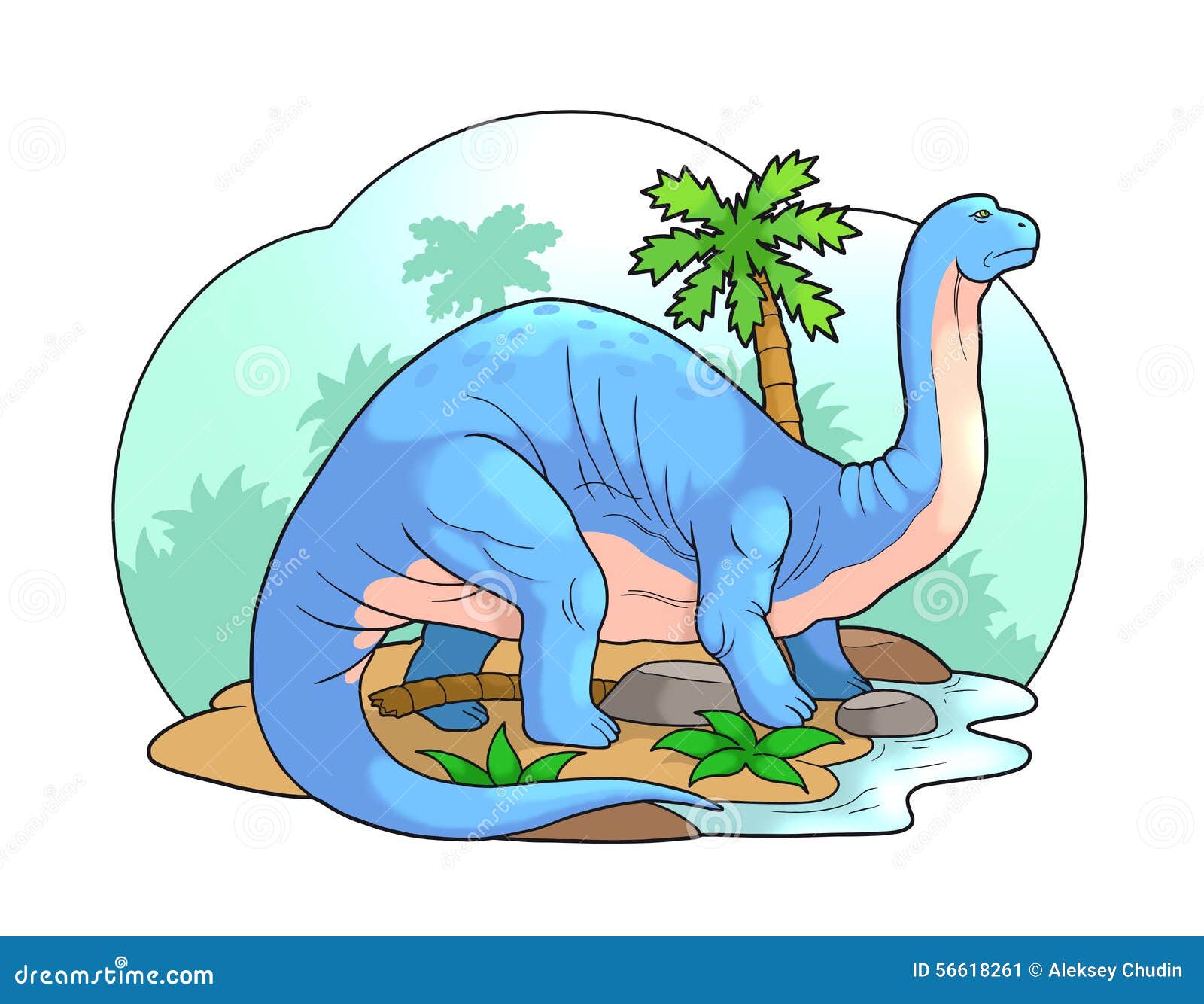 Brontosaurus stock illustration. Illustration of reptile - 56618261