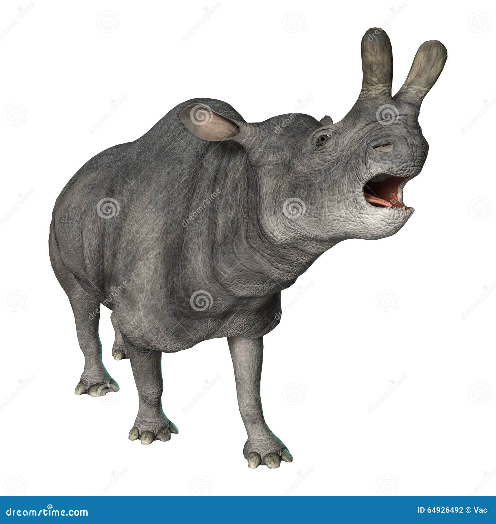 Brontotherium or Thunder Beast Stock Illustration - Illustration of ...