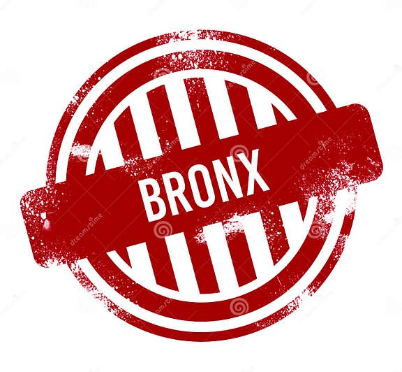 Bronx - Red Grunge Button, Stamp Stock Illustration - Illustration of ...