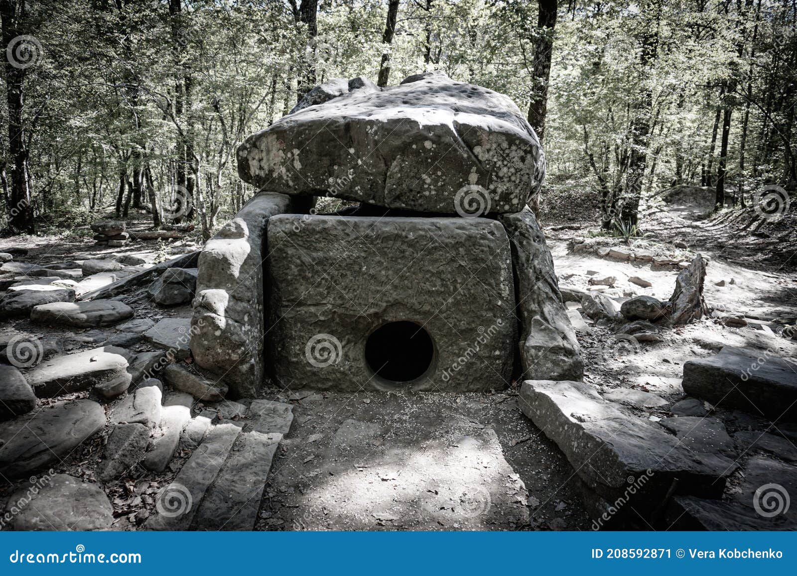 A Dolmen of the North Caucasus Stock Image - Image of temple, bronze ...
