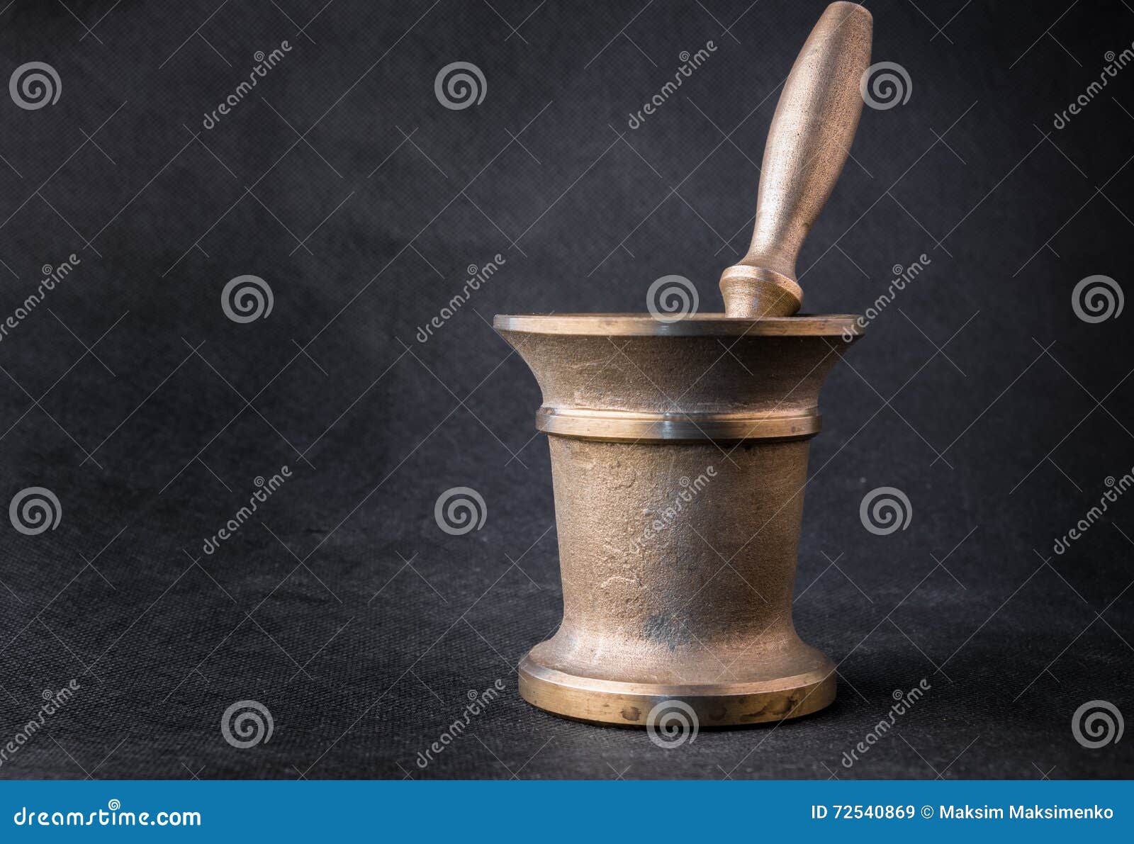Bronze Ancient Mortar and Pestle. Stock Image - Image of aged, metallic ...