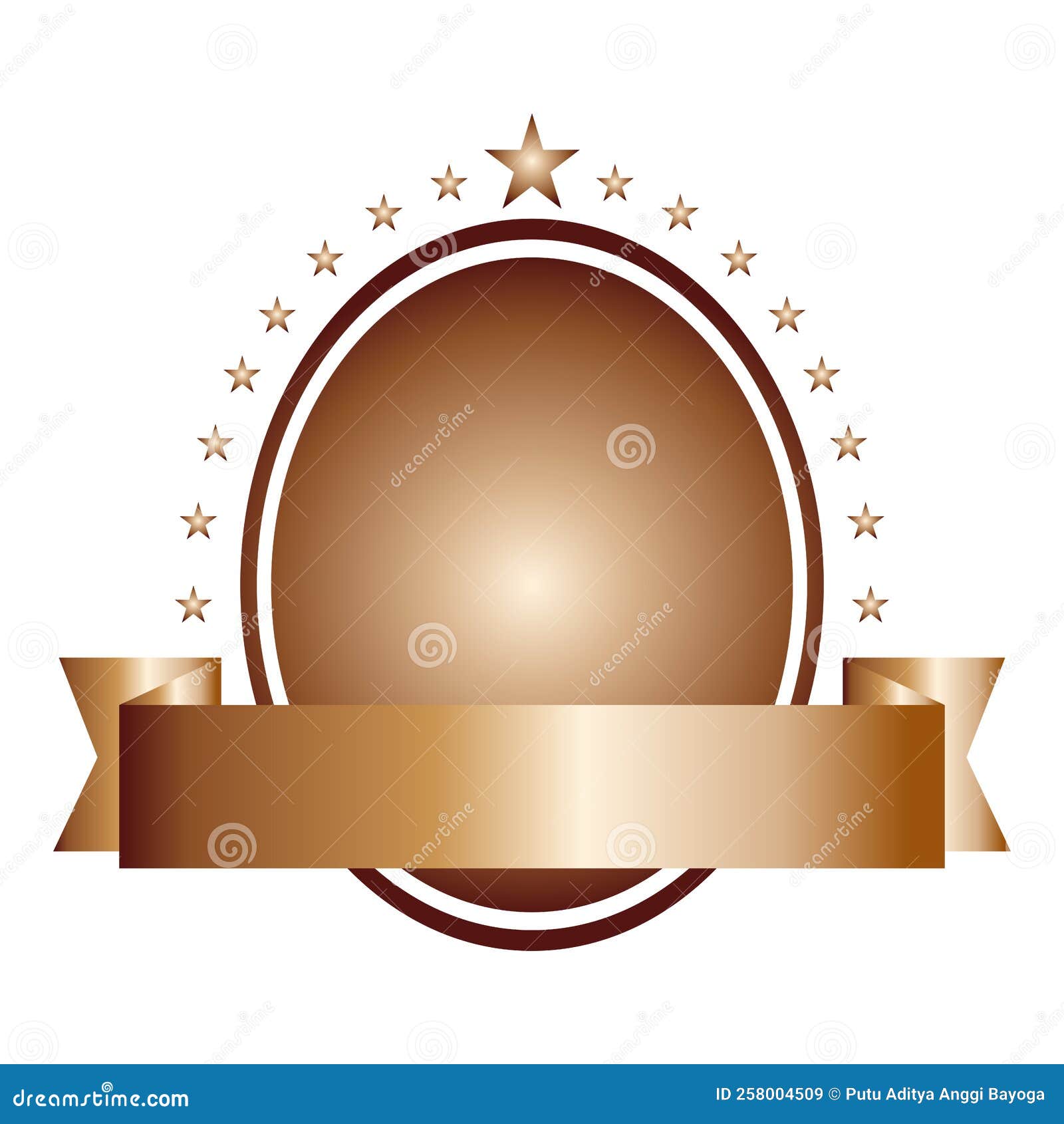 Shiny Bronze Badge Template Stock Vector - Illustration of mockup, logo ...