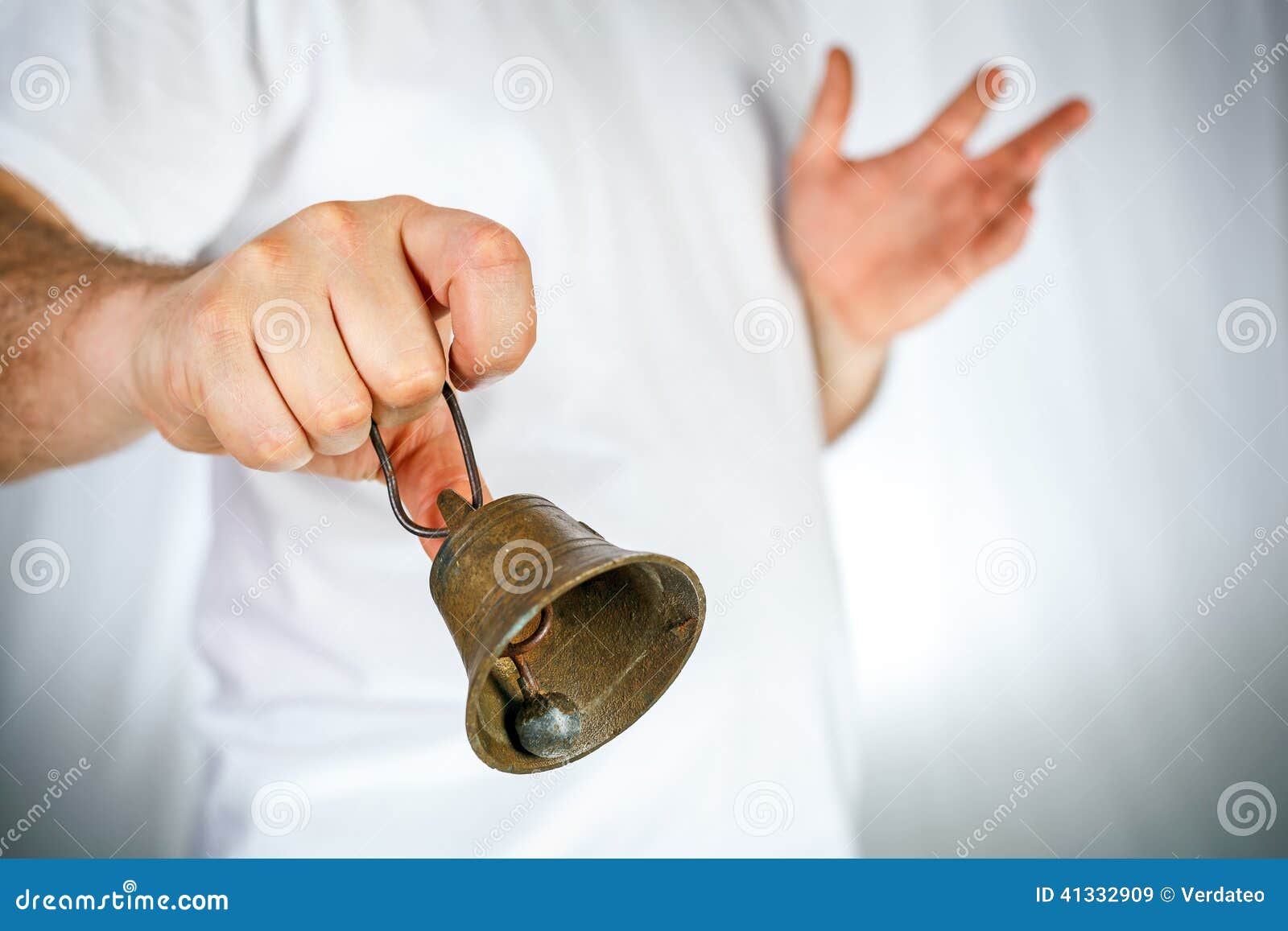 Bronze Bell In Surkanda Devi Mandir Hindu Temple Stock Photography ...