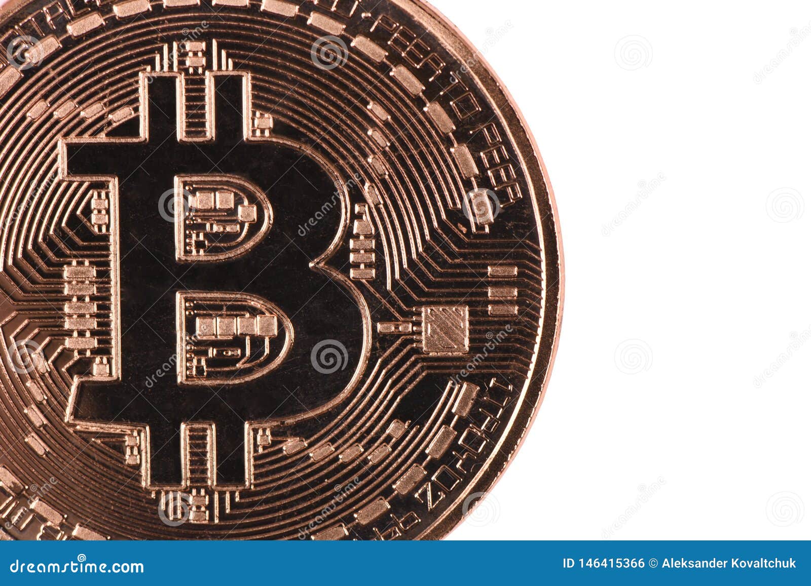 Bronze Bitcoin Isolated on White Background Stock Photo - Image of ...