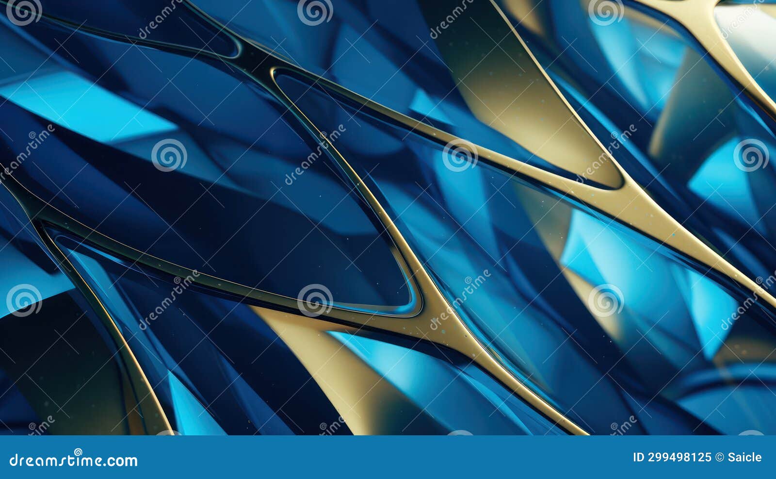 Bronze and Blue Geometric Pattern Abstract Glossy Background ...