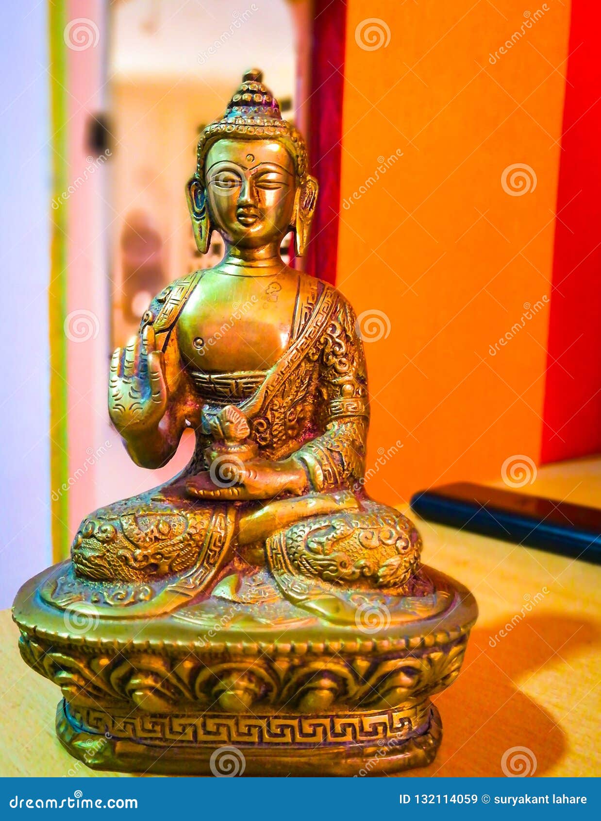 Loed budhha on a table stock image. Image of loed, buddha - 132114059