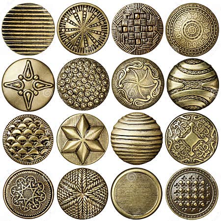 Bronze buttons stock image. Image of distressed, fashion - 26715329