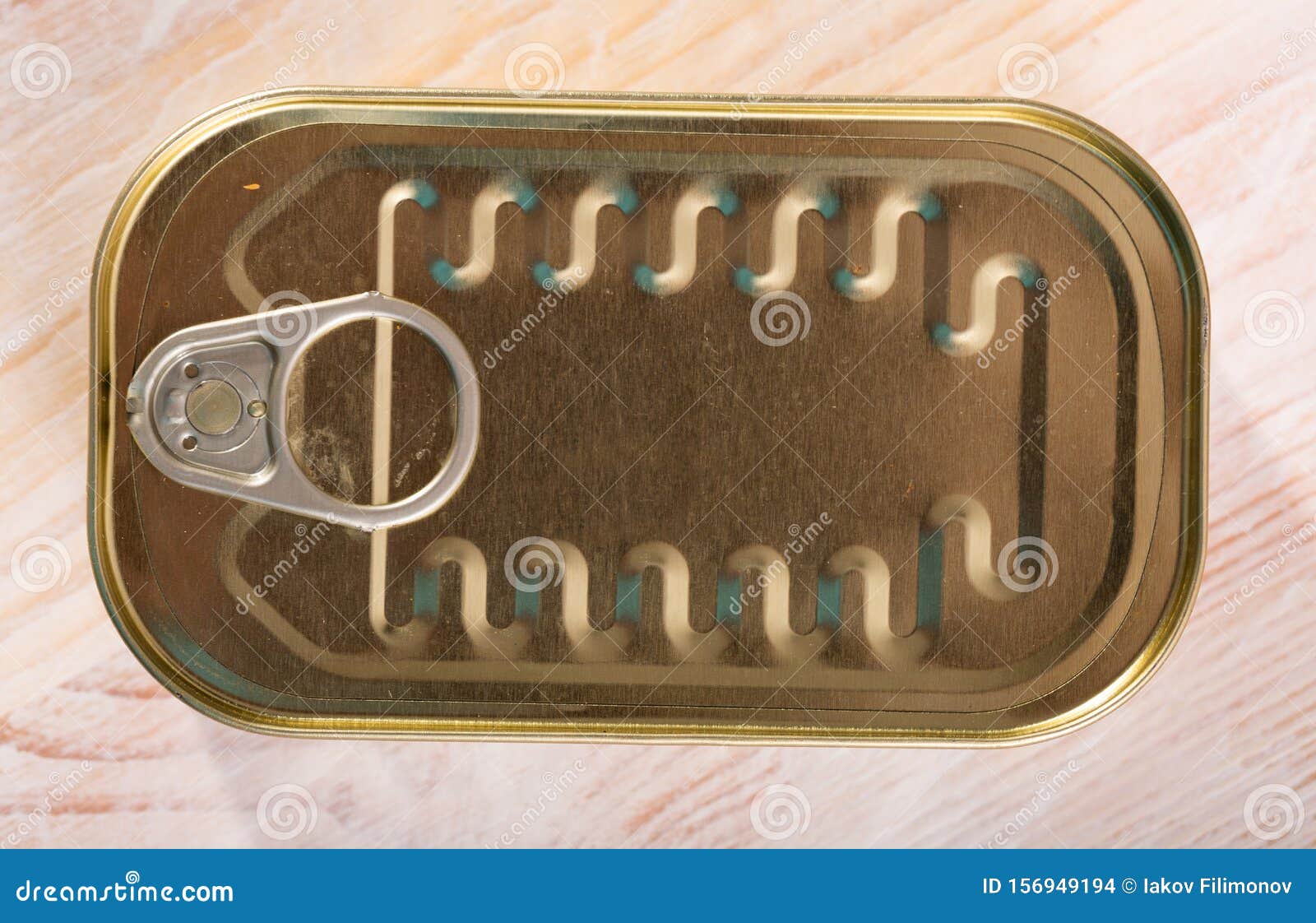 Bronze in Can with Ring Pull, Top View of Packaging Collection Stock ...