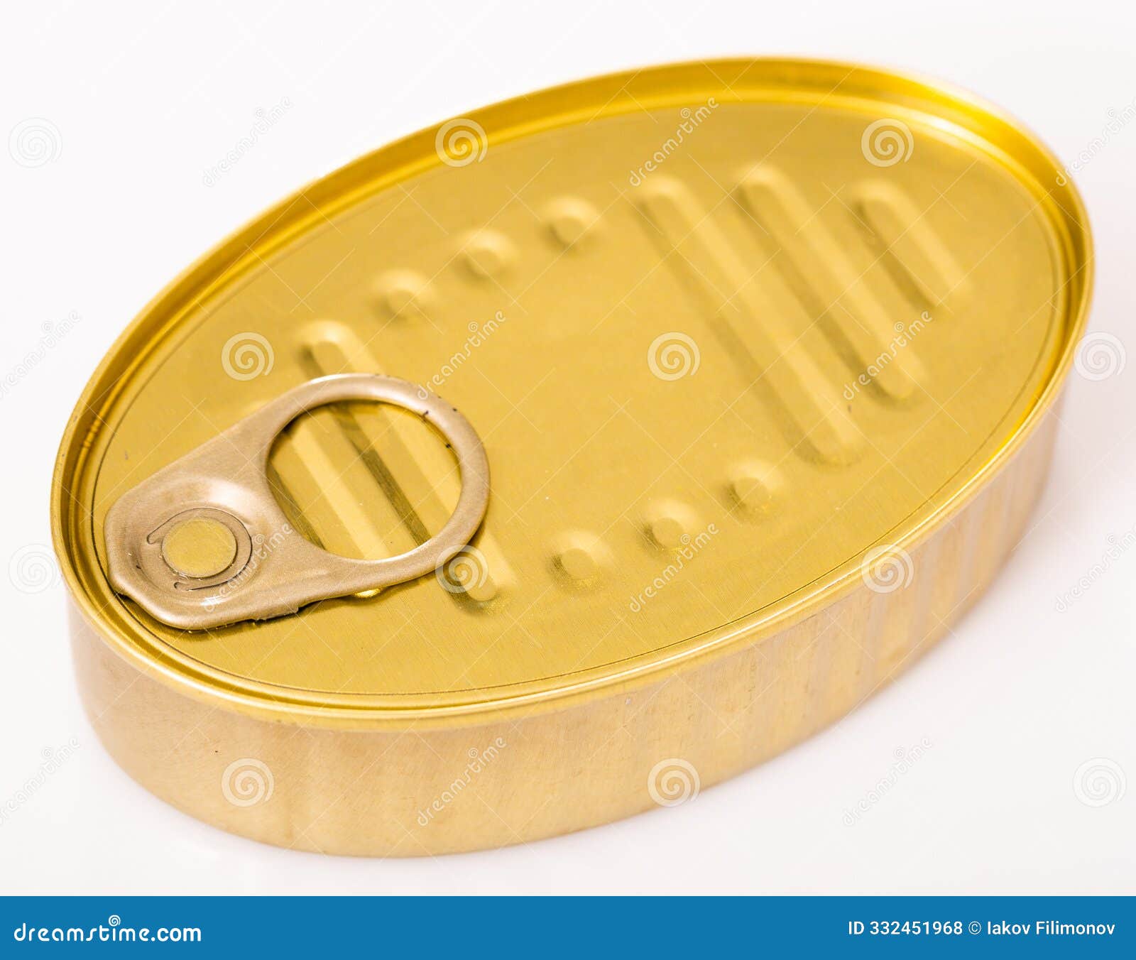 Bronze in Can with Ring Pull, Top View of Packaging Collection Stock ...