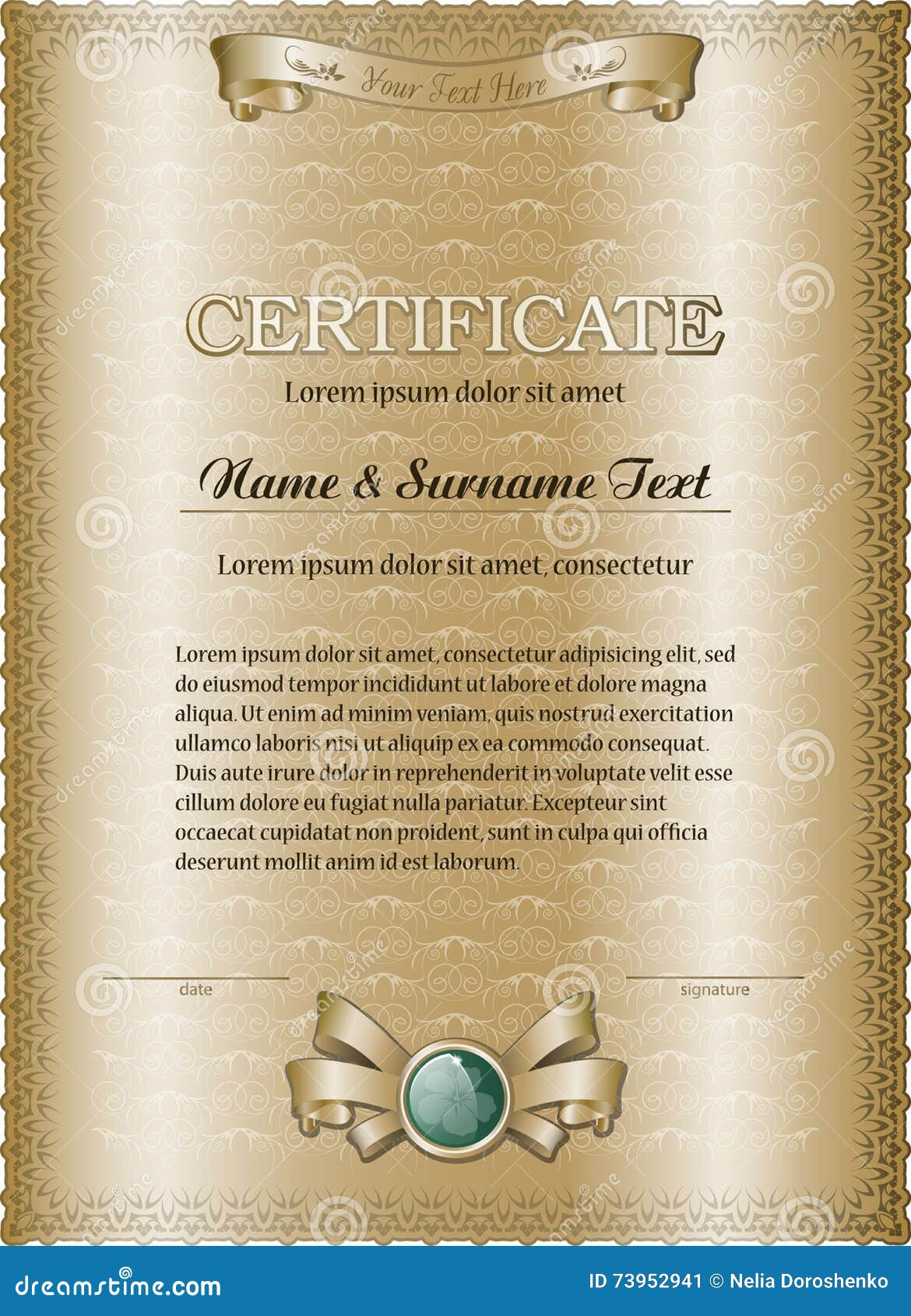 Bronze Certificate Template