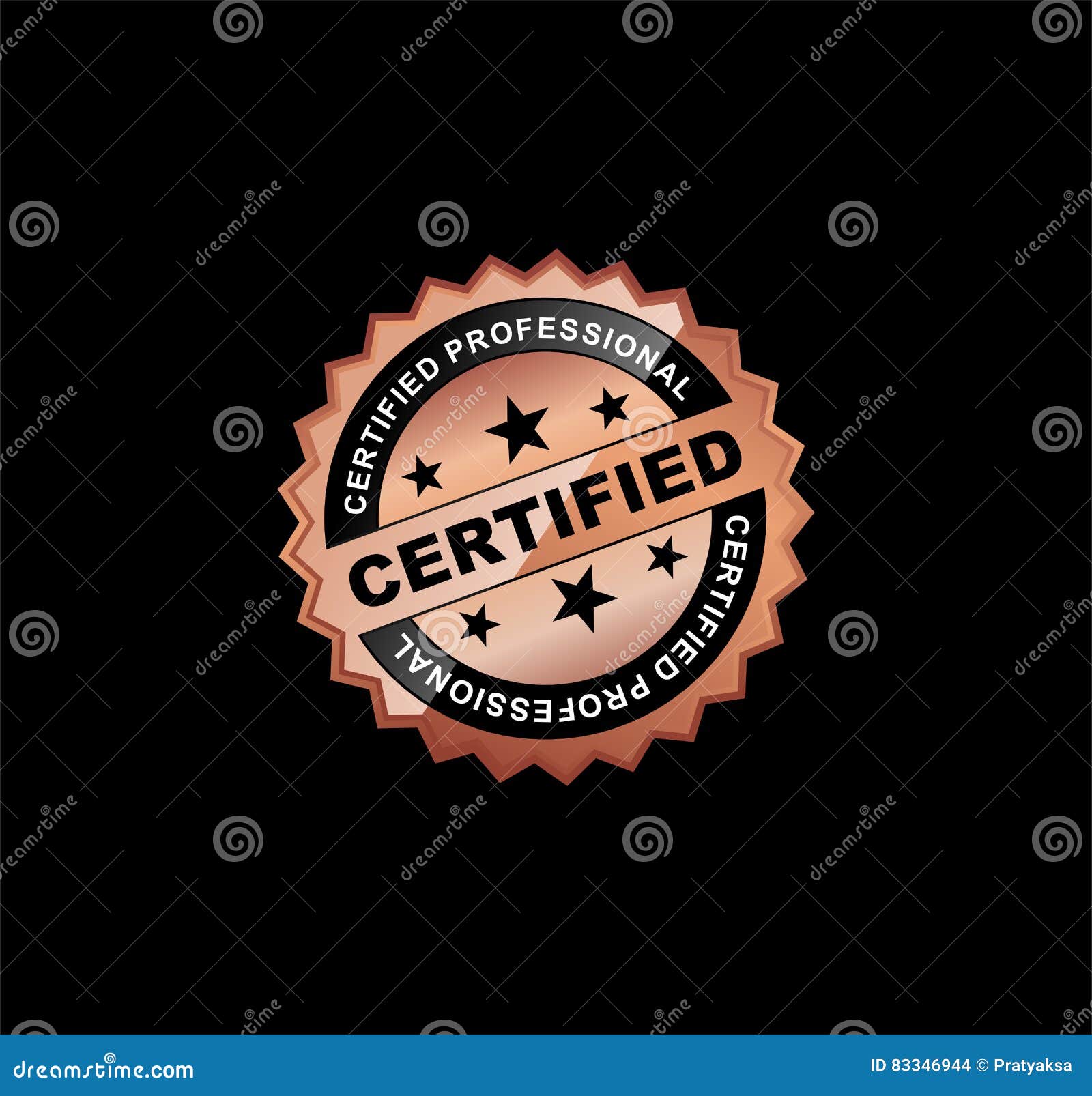 Bronze Certified Sticker or Emblem Stock Vector - Illustration of ...