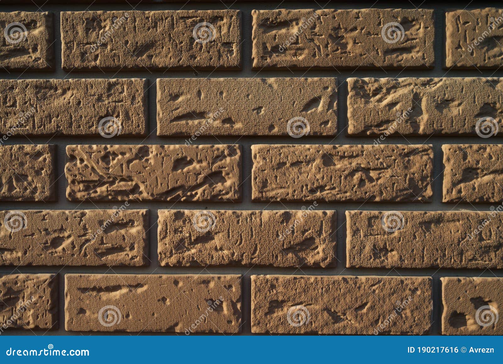 Bronze Colored Bricks Wall Texture, Golden Hour Stock Photo - Image of ...