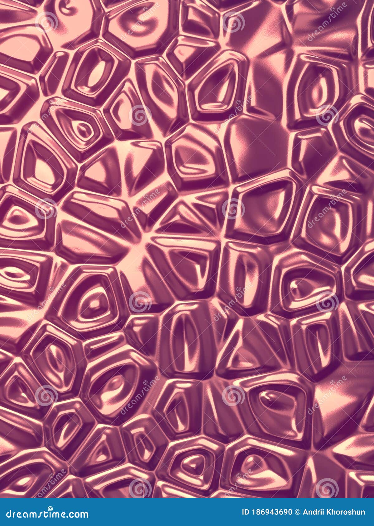 Bronze Colored Wavy Metallic Surface 3d Rendering Digital Illustration ...