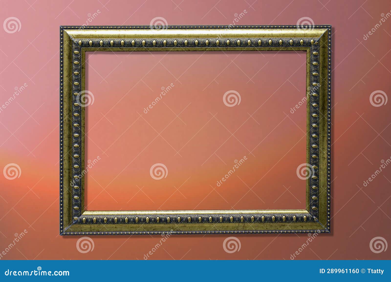 Bronze colour metal frame stock photo. Image of design - 289961160