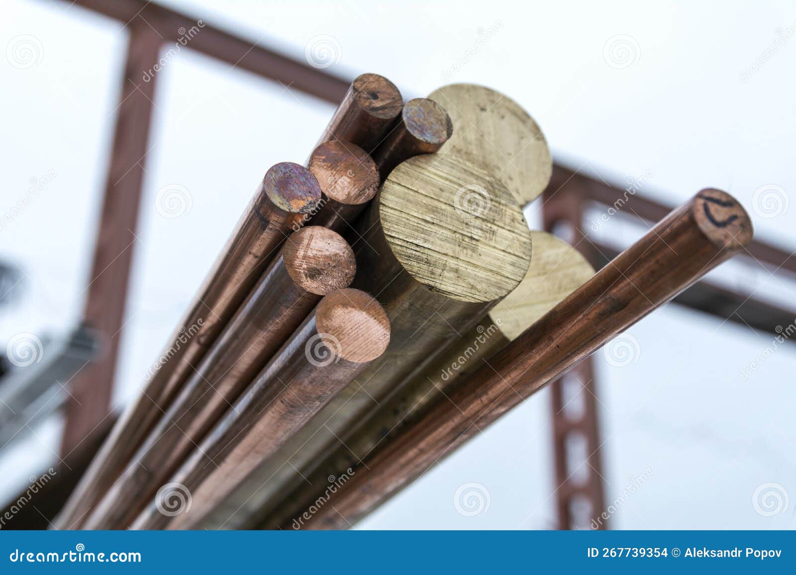 Bronze and Copper Rod in a Bundle Stock Photo - Image of bundle ...