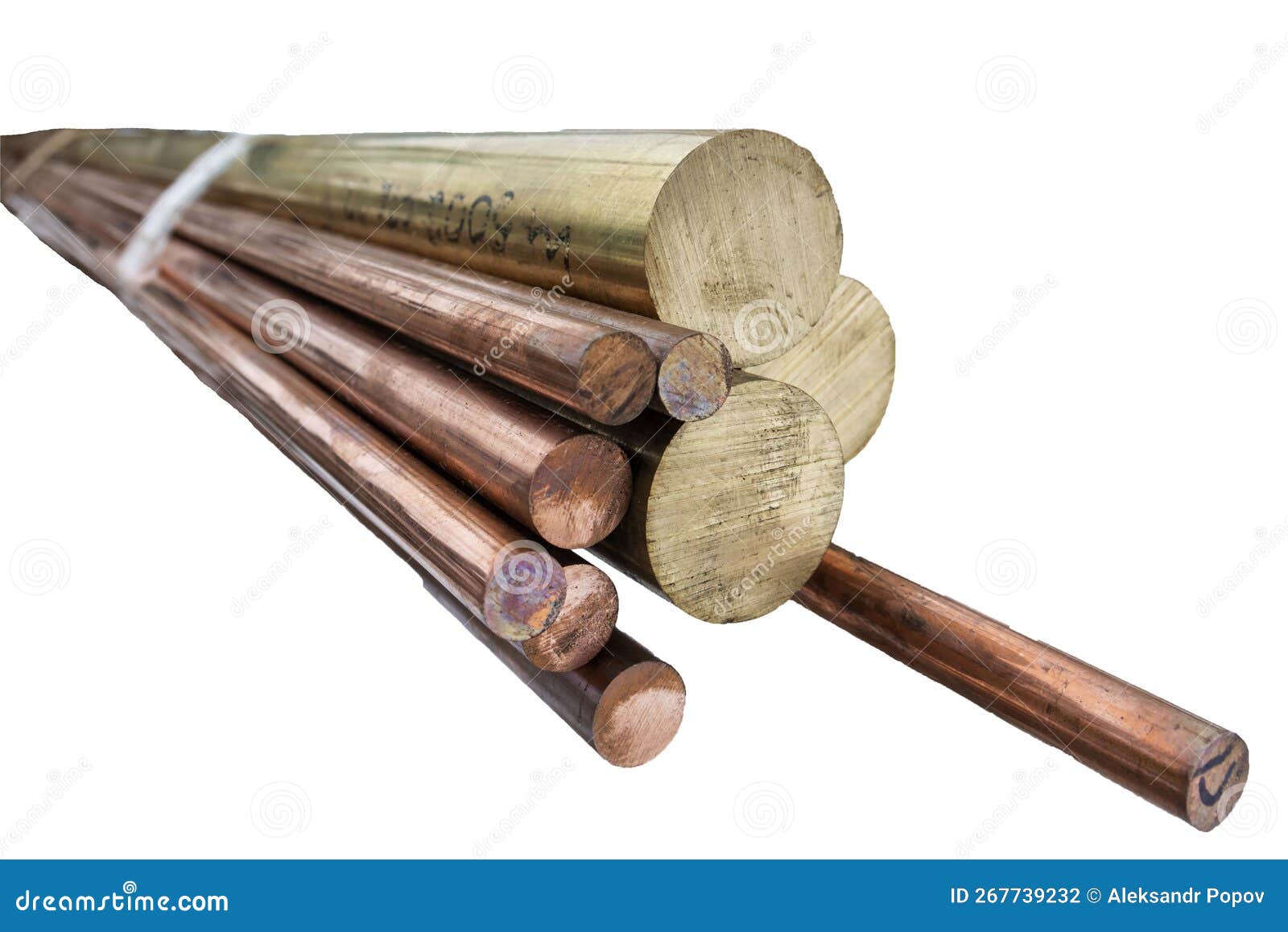 Bronze and Copper Rod in a Bundle Stock Photo - Image of commodity ...