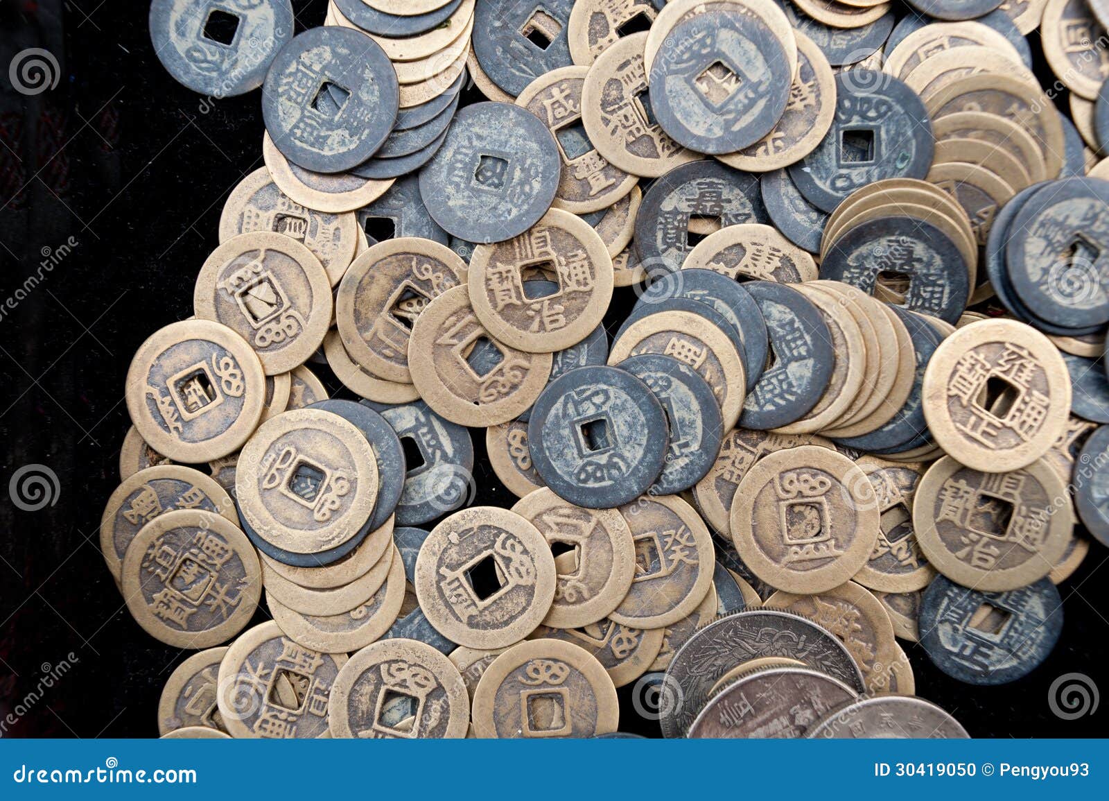 Bronze Crafts, Ancient Chinese Coins Stock Photo - Image of jewelry ...