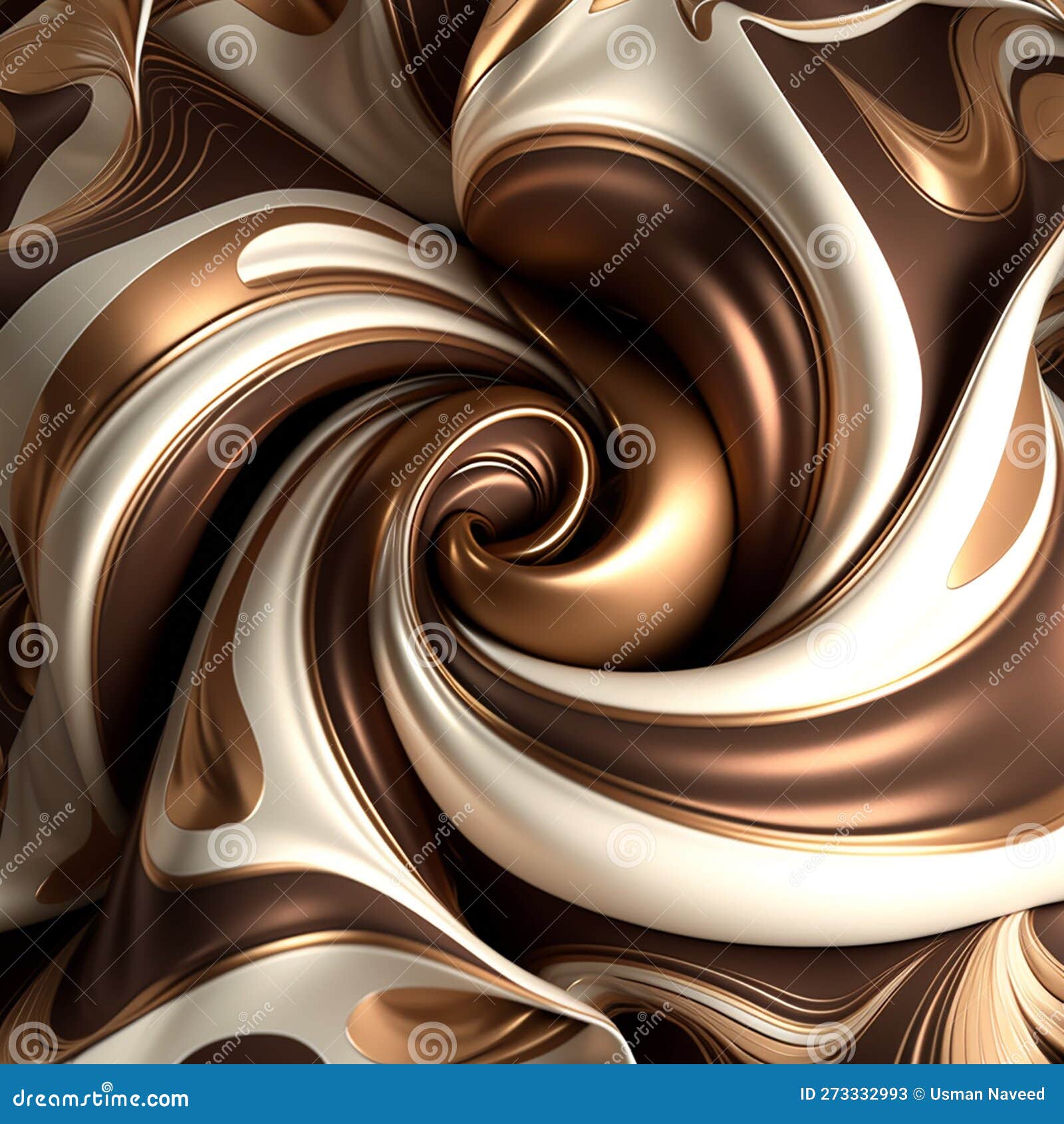 Bronze and Cream Silk Fabric Pattern with Twirl Effect Stock ...