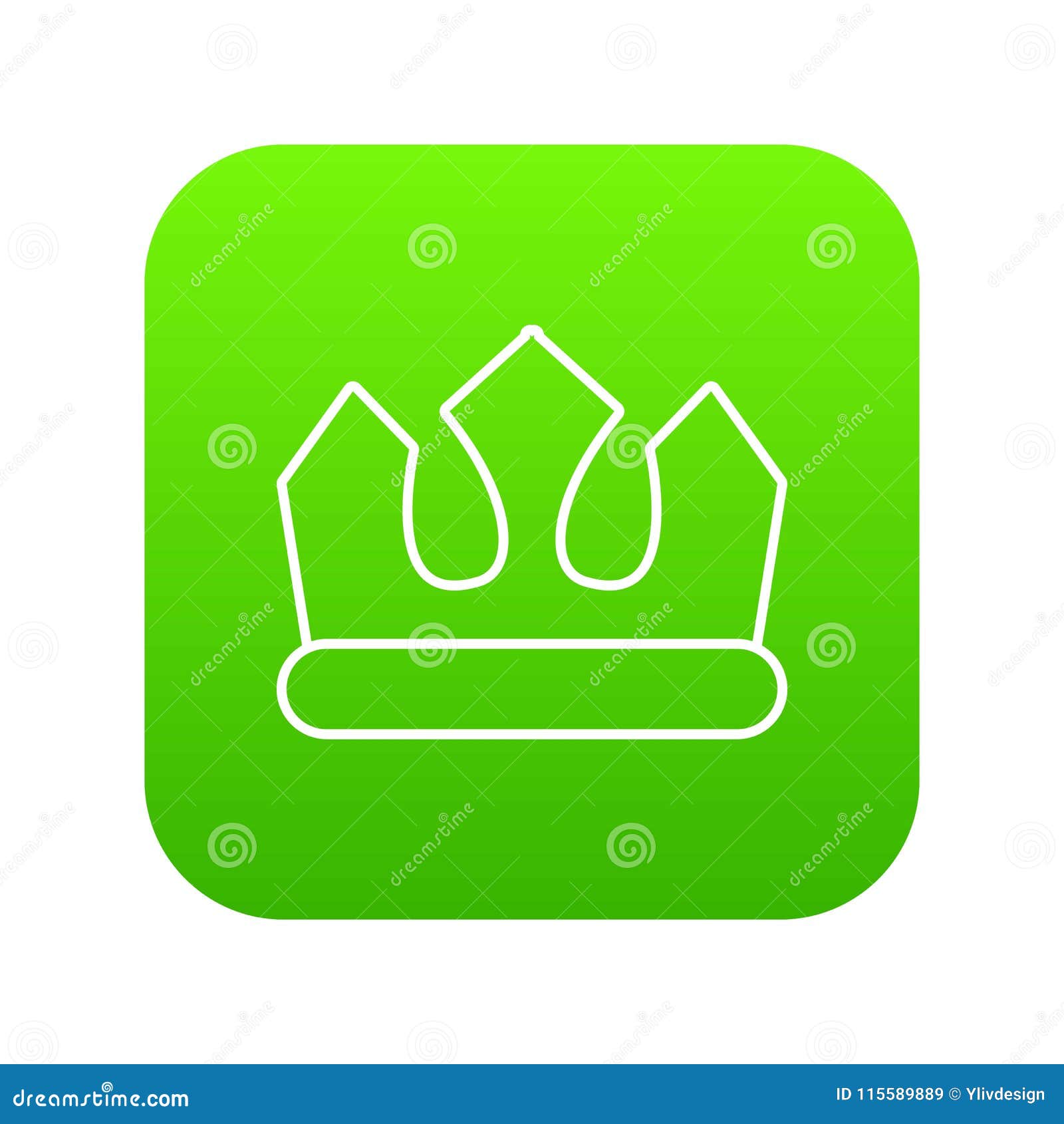 Bronze Crown Icon Green Vector Stock Vector - Illustration of heraldic ...
